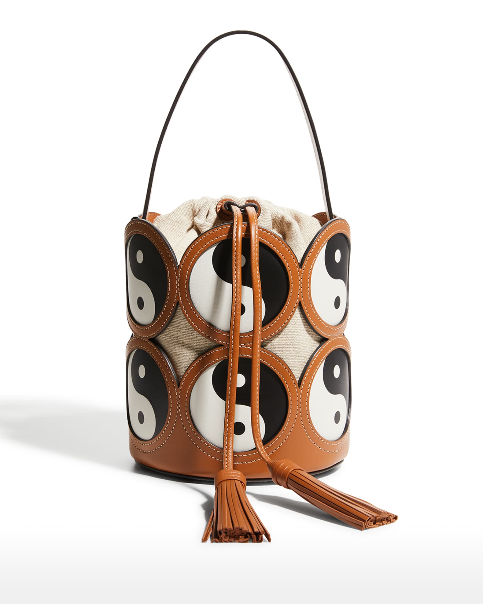 Rebecca Minkoff Yin Yang Graphic Cutout Bucket Bag | Neiman Marcus