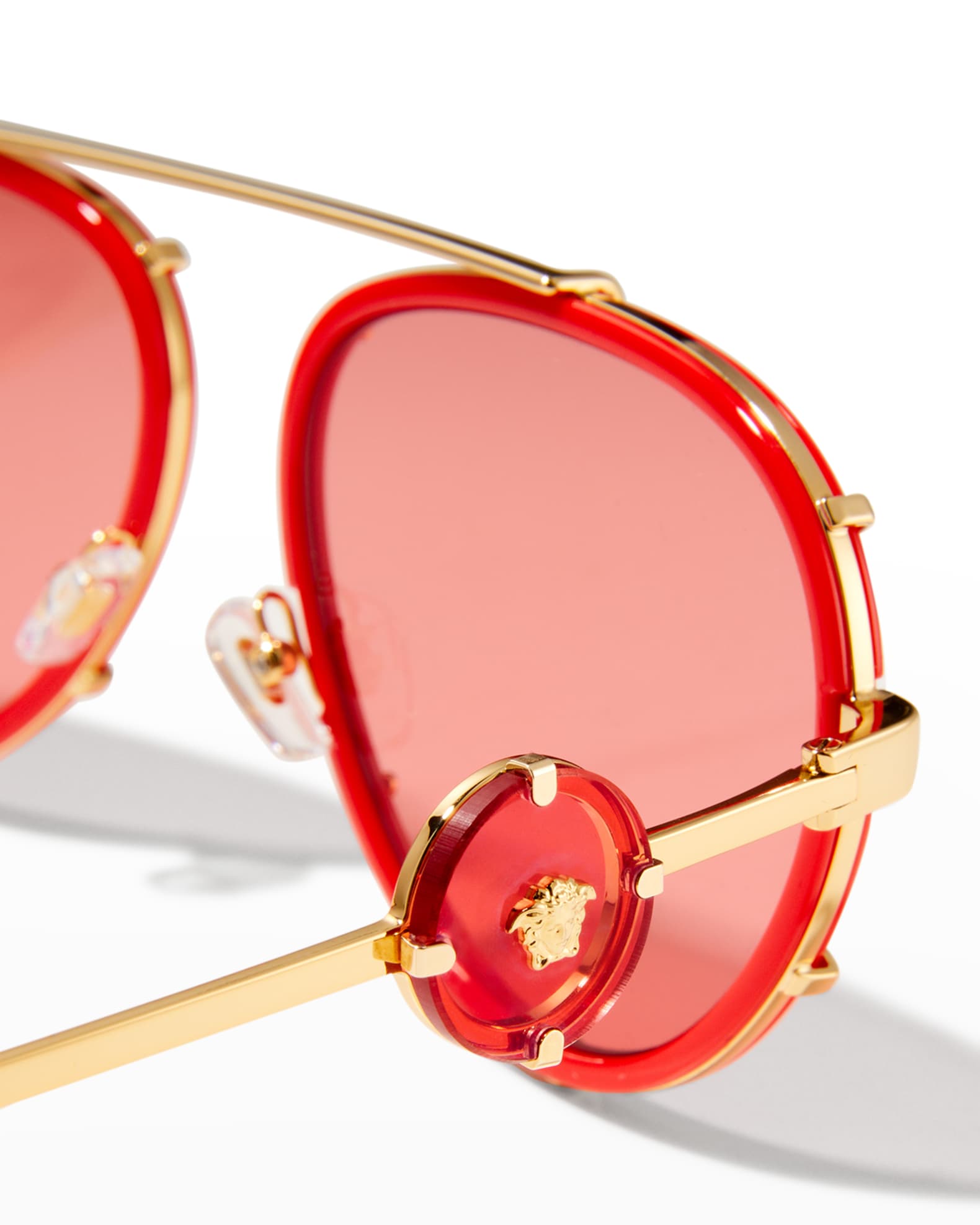 Versace Medusa Metal Aviator Sunglasses | Neiman Marcus