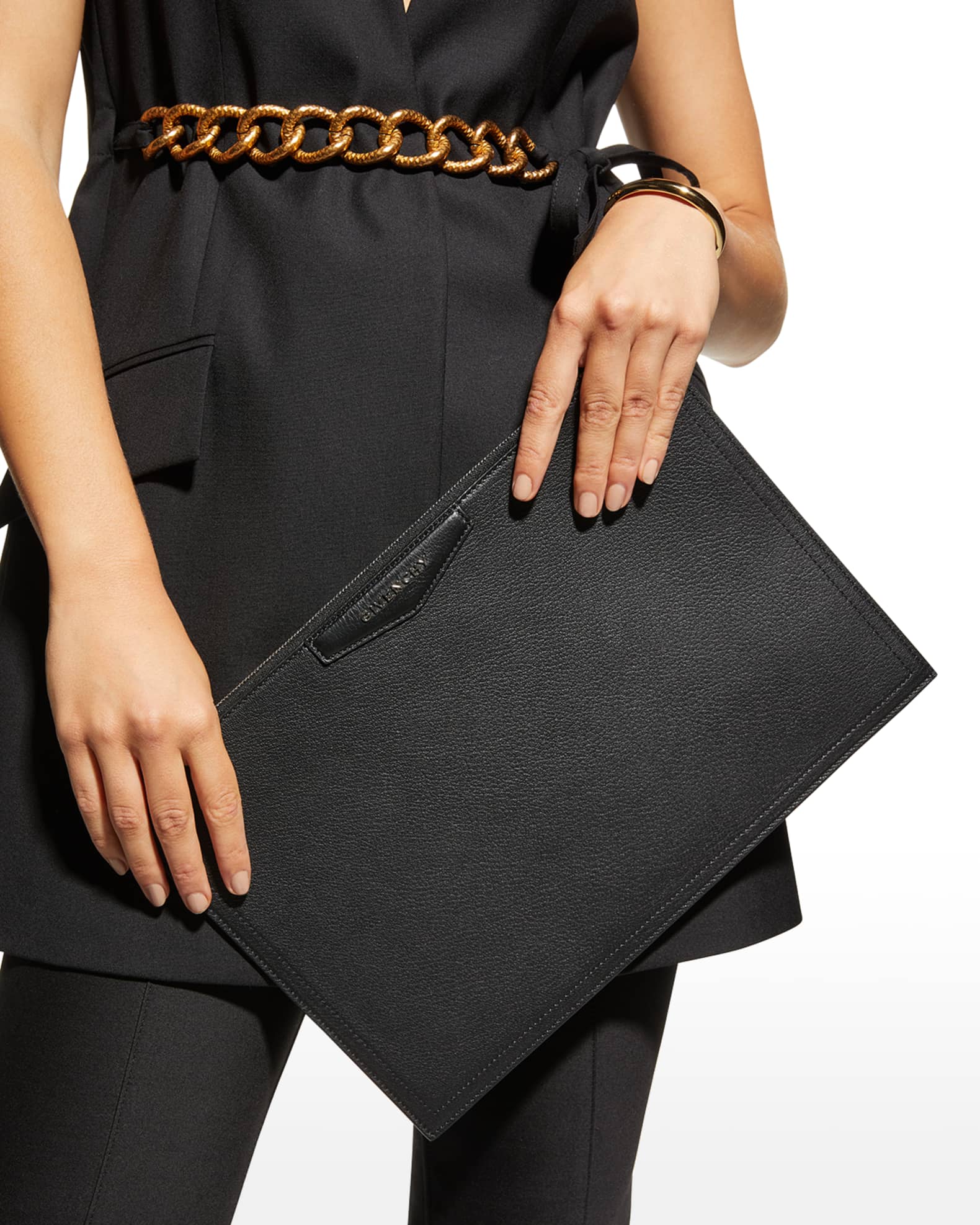 Givenchy Antigona Large Pouch Clutch Bag | Neiman Marcus