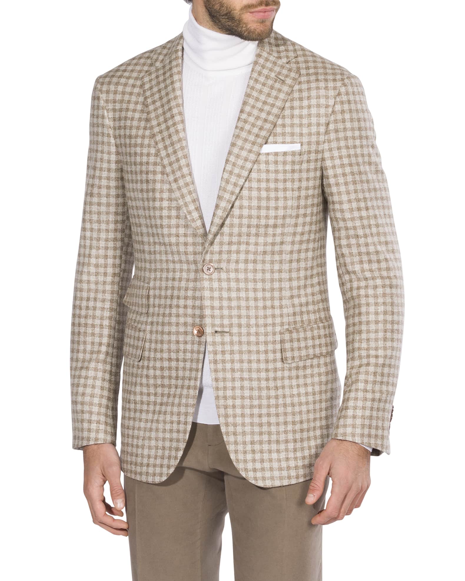 Stefano Ricci Men's Gingham Check Sport Coat | Neiman Marcus