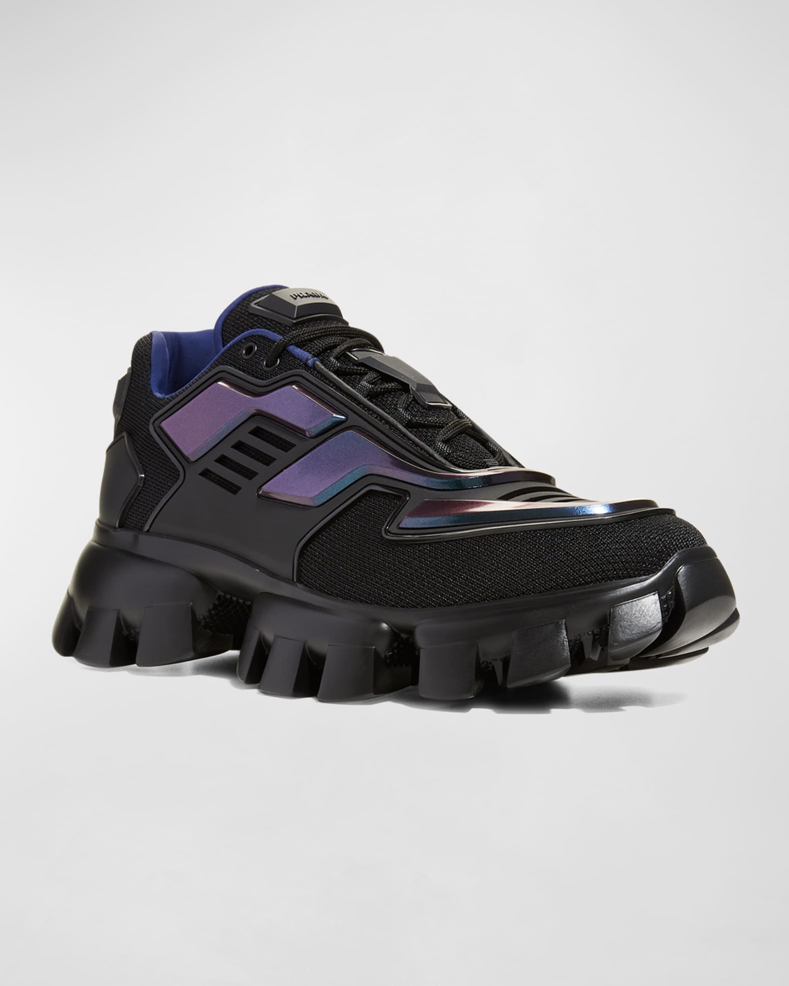 Prada Men's Cloudbust Thunder Metallic Chunky Sneakers | Neiman Marcus