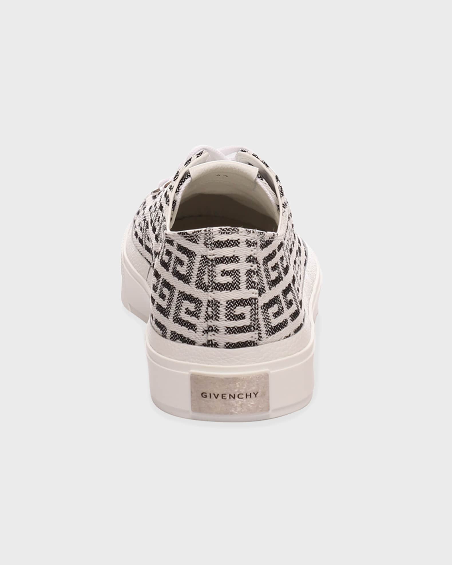 Givenchy Men's City Allover Logo Canvas Low-Top Sneakers | Neiman Marcus