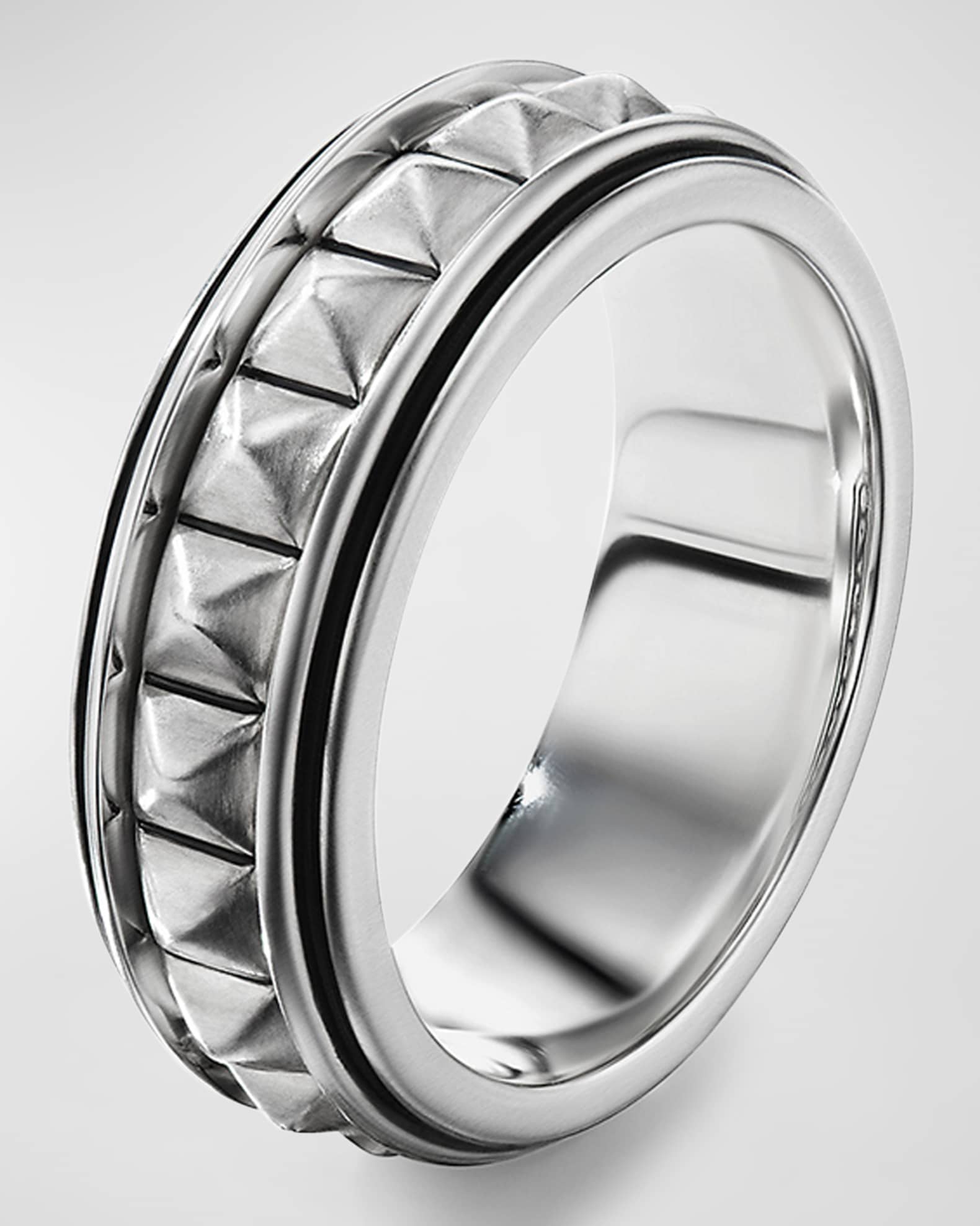 David Yurman Men's 8mm Pyramid Band Ring | Neiman Marcus