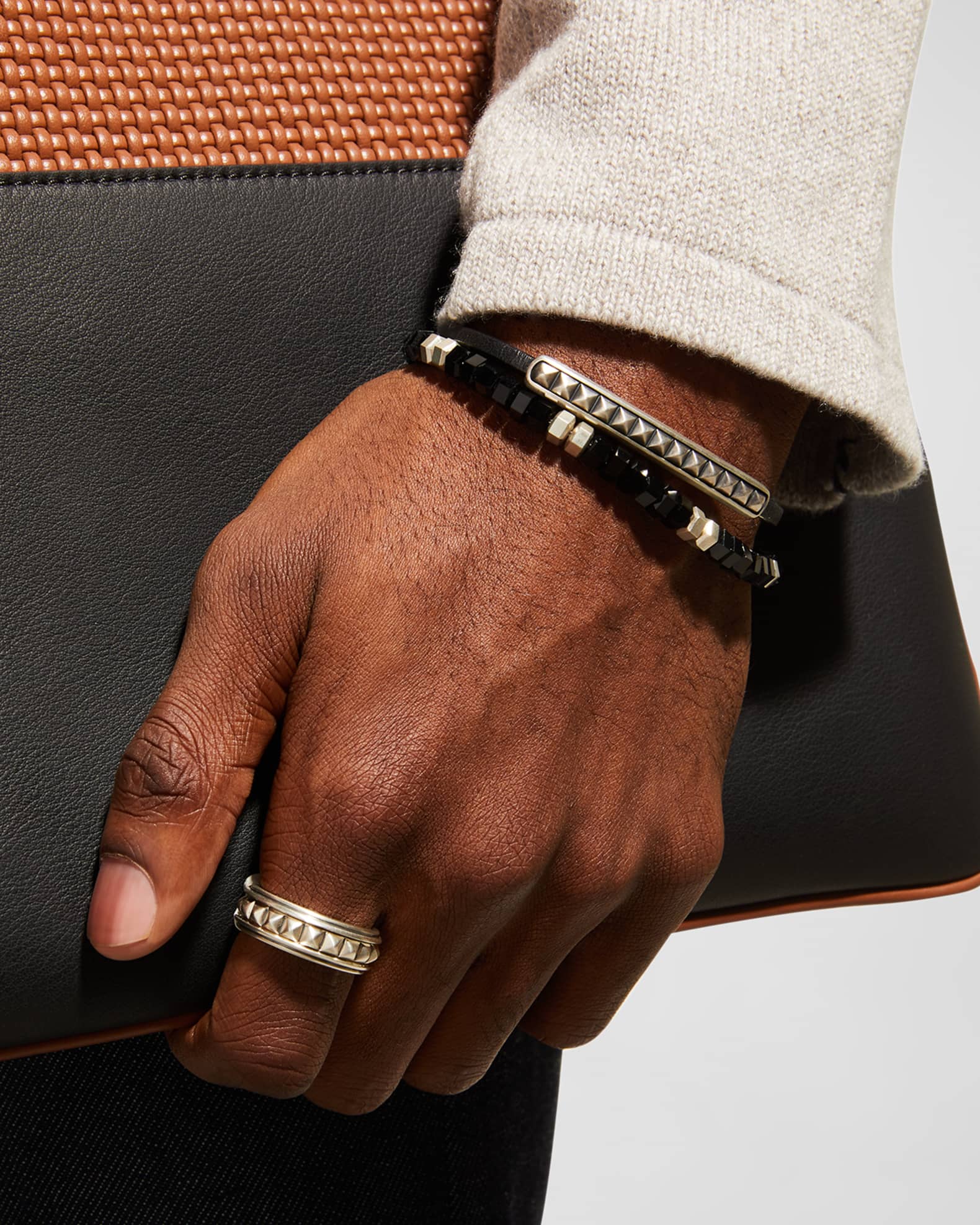 David Yurman Men's 8mm Pyramid Band Ring | Neiman Marcus