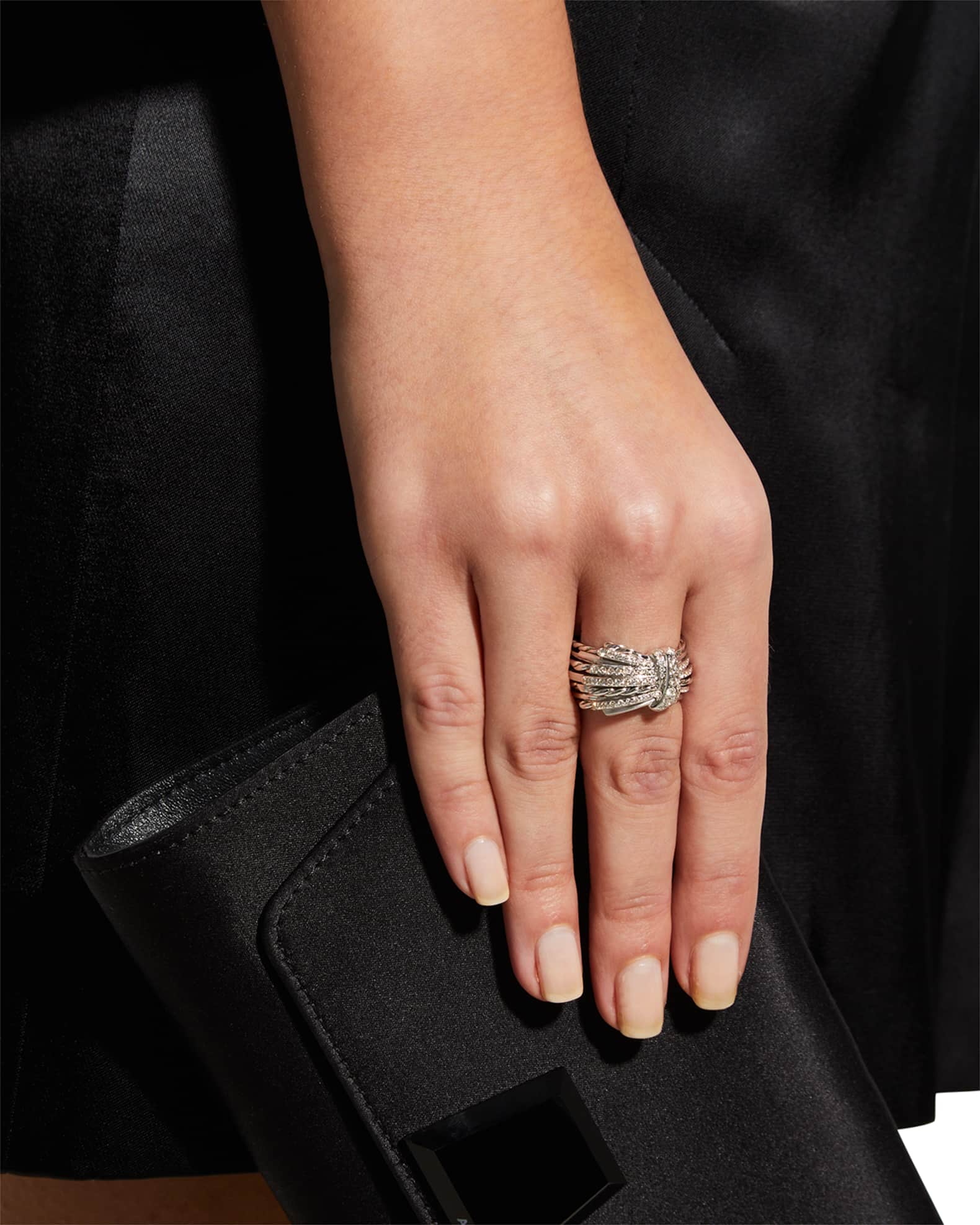 David Yurman 15mm Angelika Ring with Diamonds and Sterling Silver ...