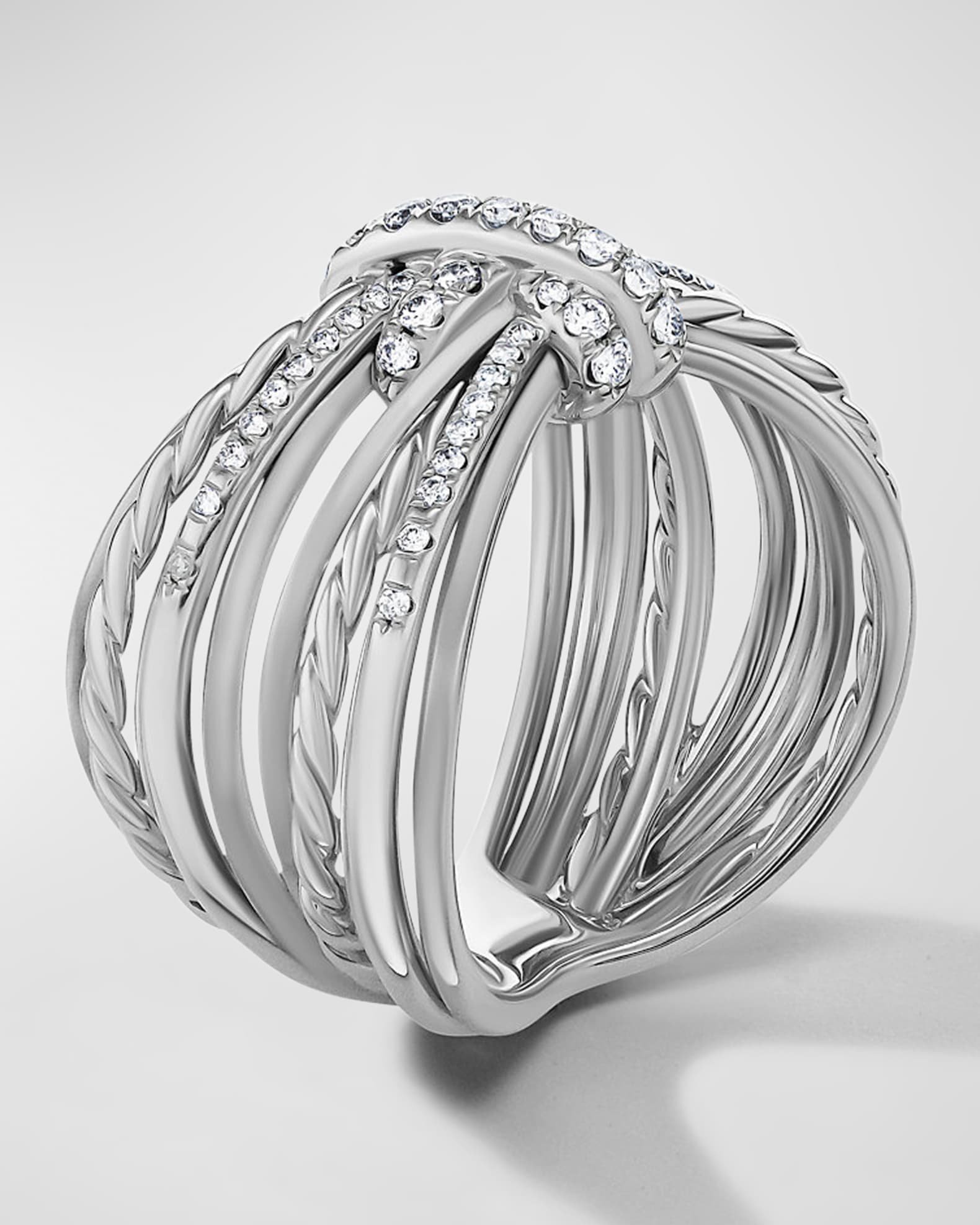 15mm Angelika Four-Point Rings in Silver with Diamonds | Neiman Marcus