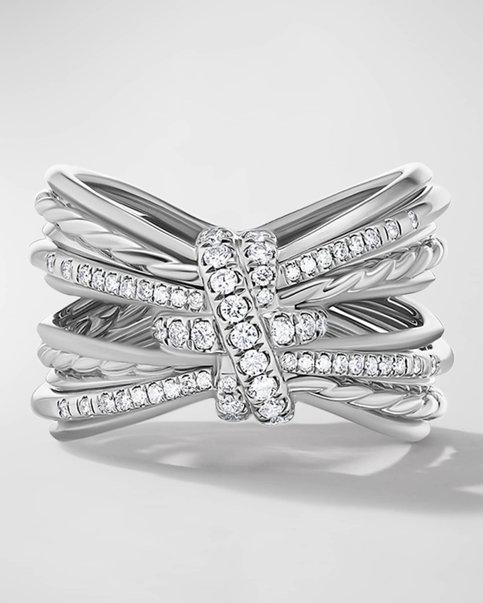 15mm Angelika Four-Point Rings in Silver with Diamonds | Neiman Marcus