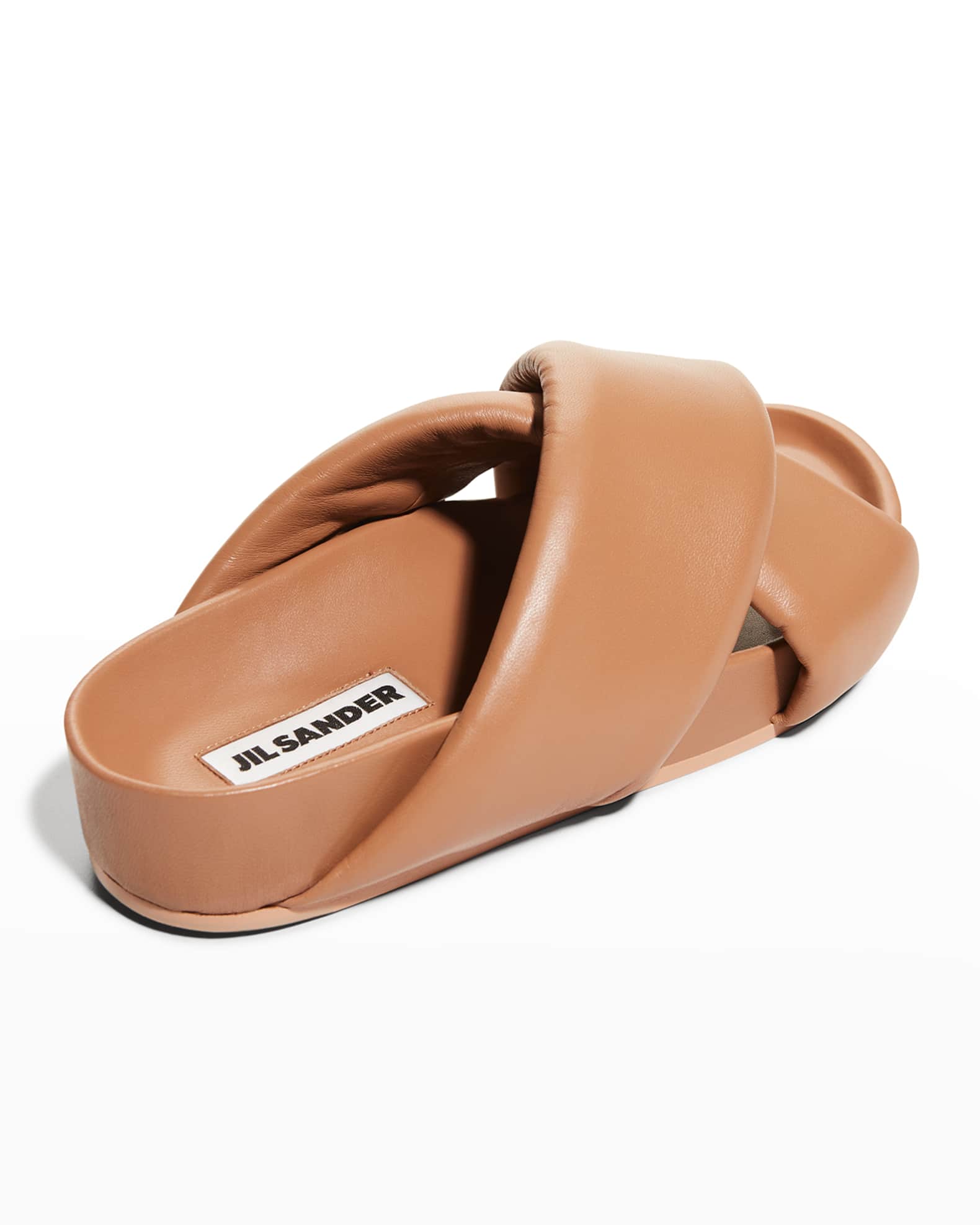 Jil Sander Puffy Napa Slide Sandals | Neiman Marcus