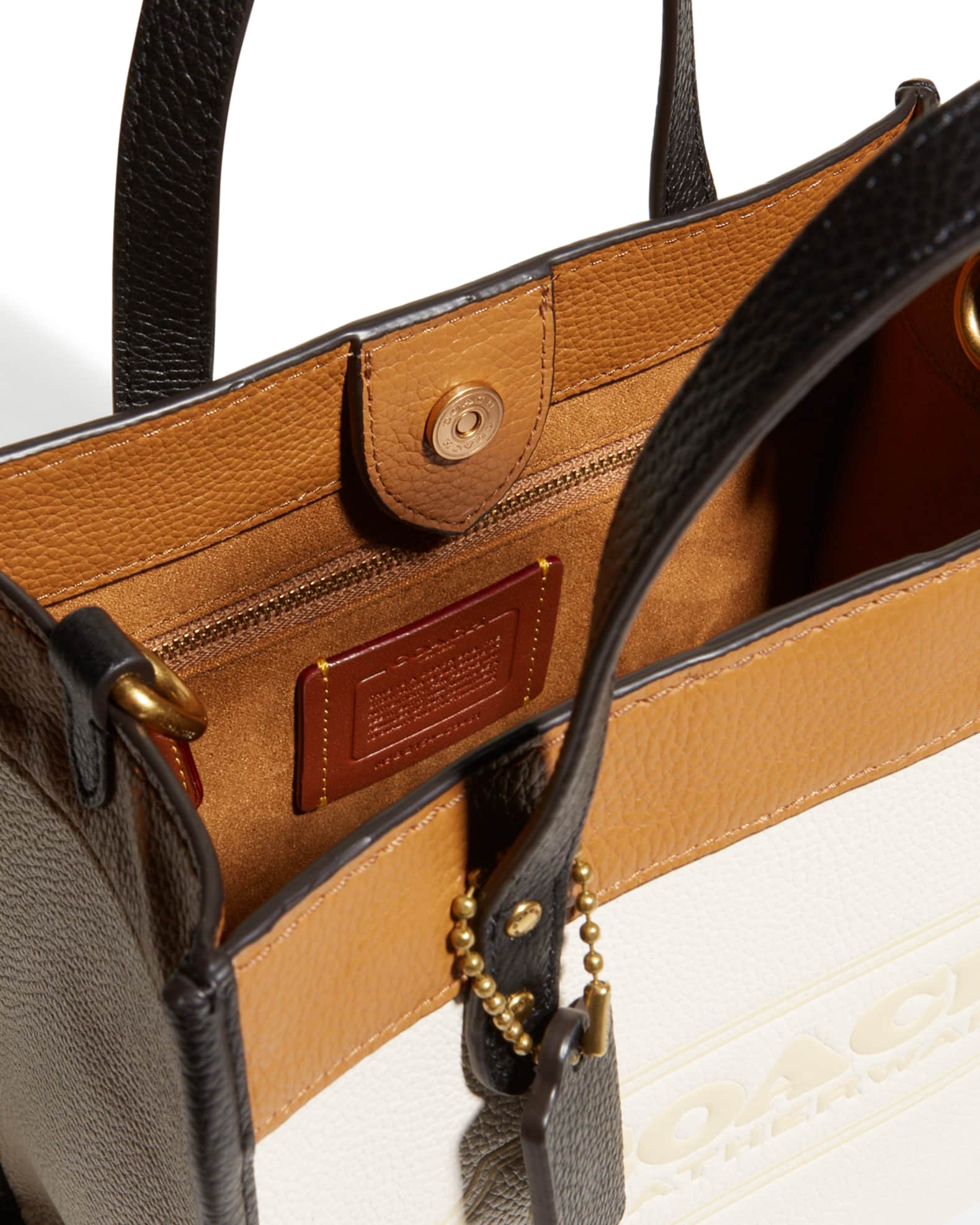 Coach Field 22 Colorblock Leather Logo Badge Tote Bag | Neiman Marcus