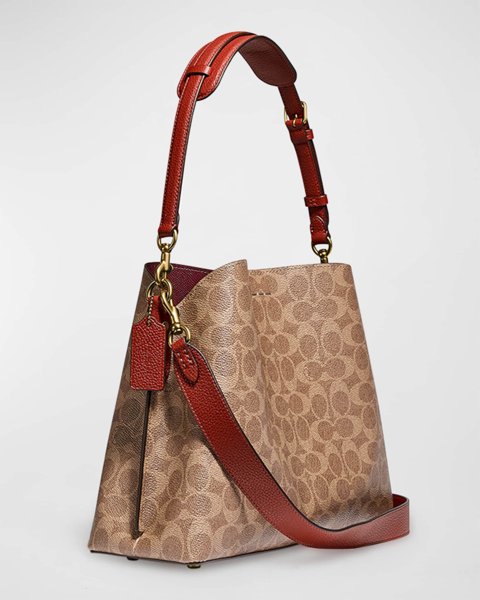 Coach Coated Canvas Signature Willow Shoulder Bag | Neiman Marcus