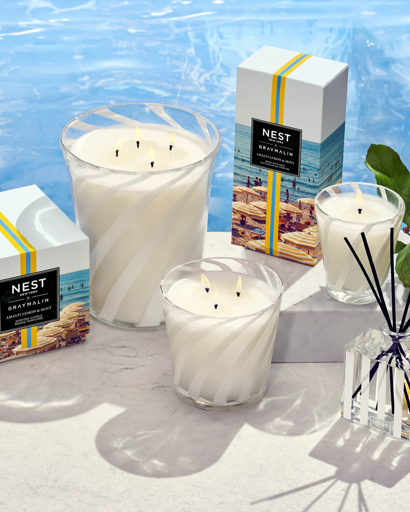 NEST New York x Gray Malin 5.9 oz. Amalfi Lemon & Mint Reed Diffuser ...