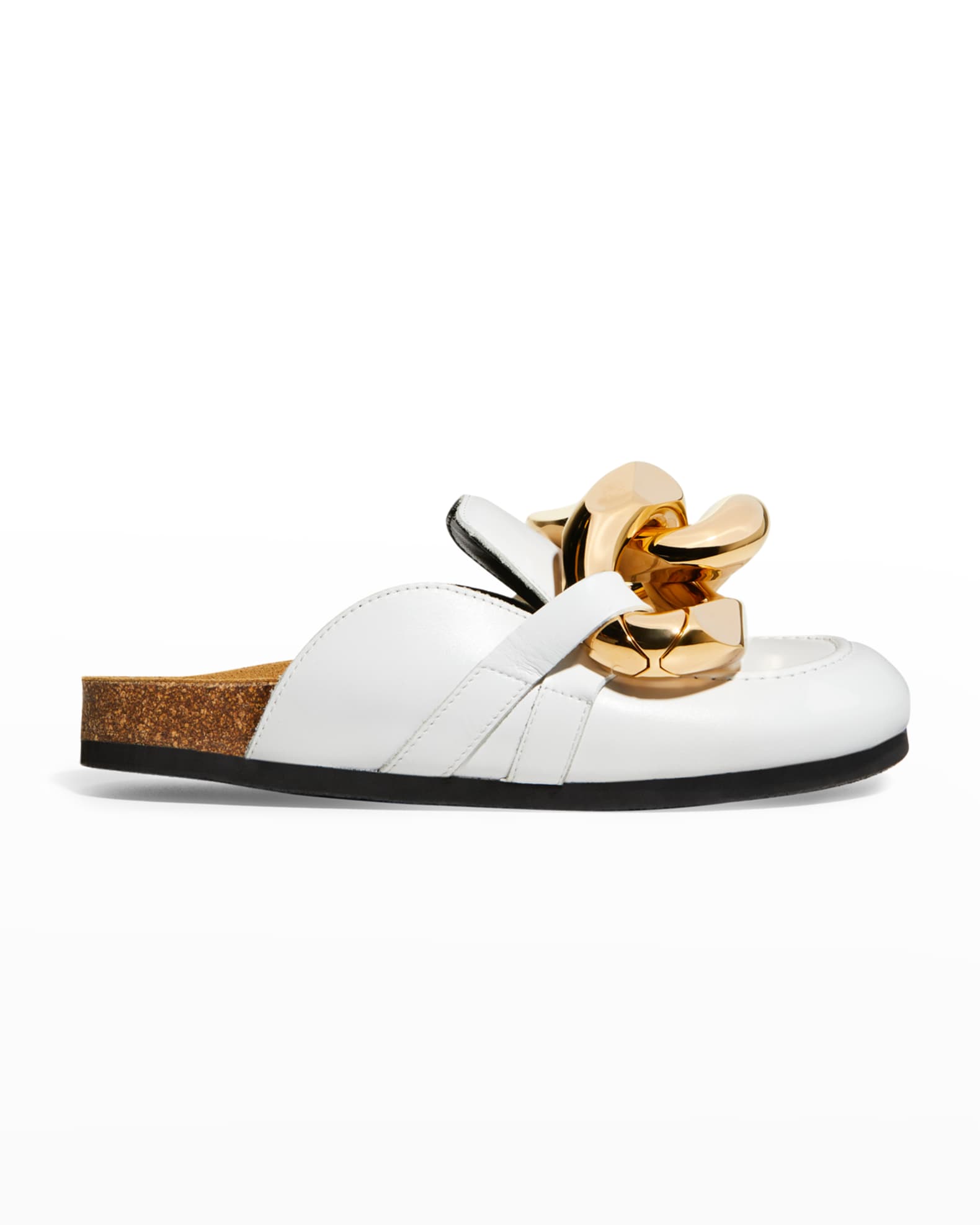 JW Anderson Leather Chain Loafer Mules | Neiman Marcus