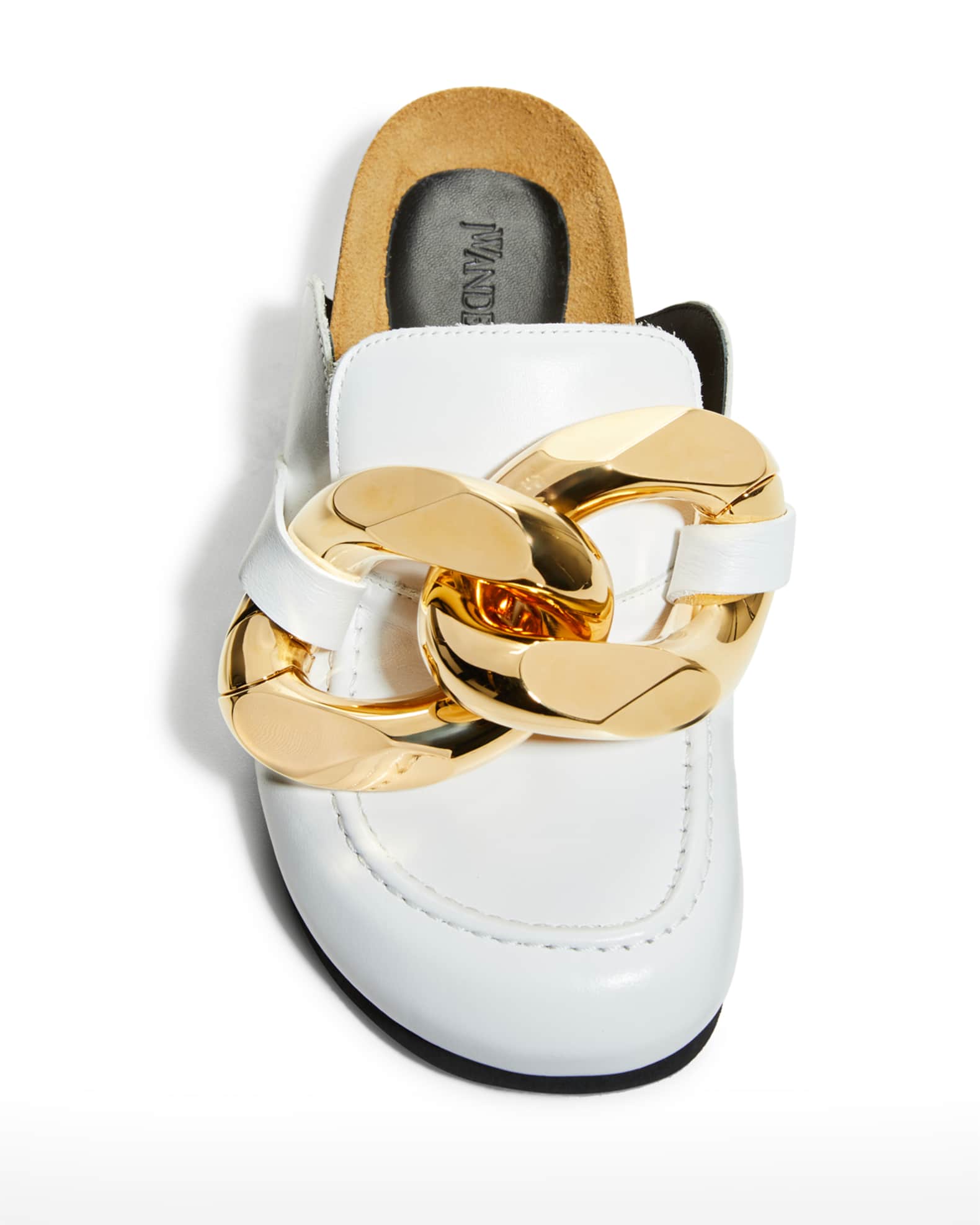 JW Anderson Leather Chain Loafer Mules | Neiman Marcus