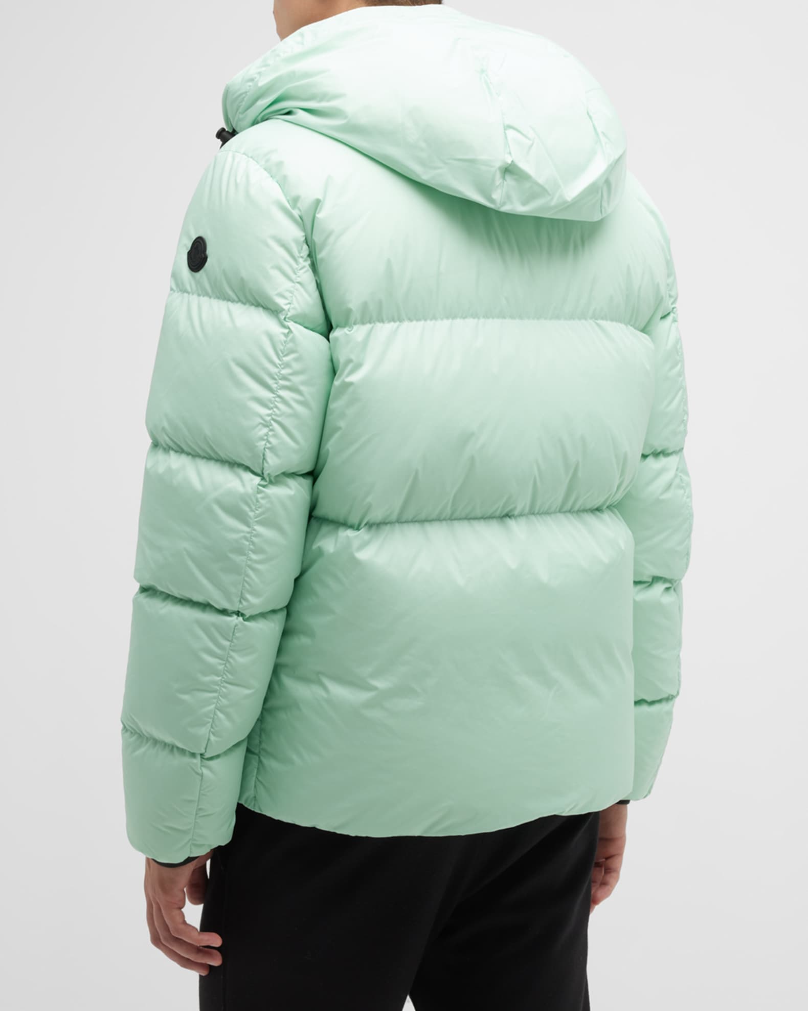Moncler Men's Montcla Logo-Hood Puffer Jacket | Neiman Marcus