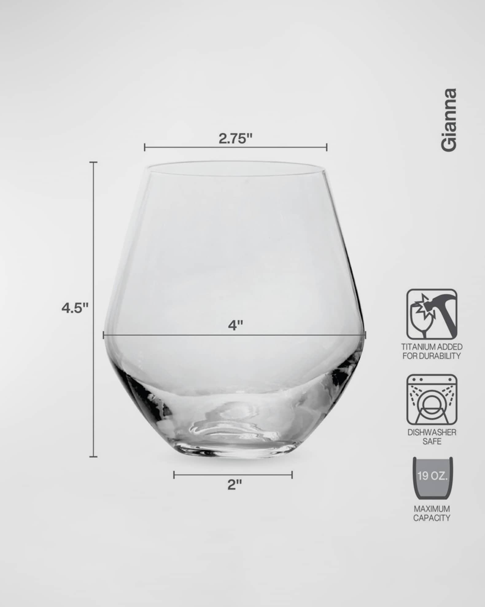 Mikasa Gianna Ombre Stemless Wine Glasses, Set of 4 | Neiman Marcus