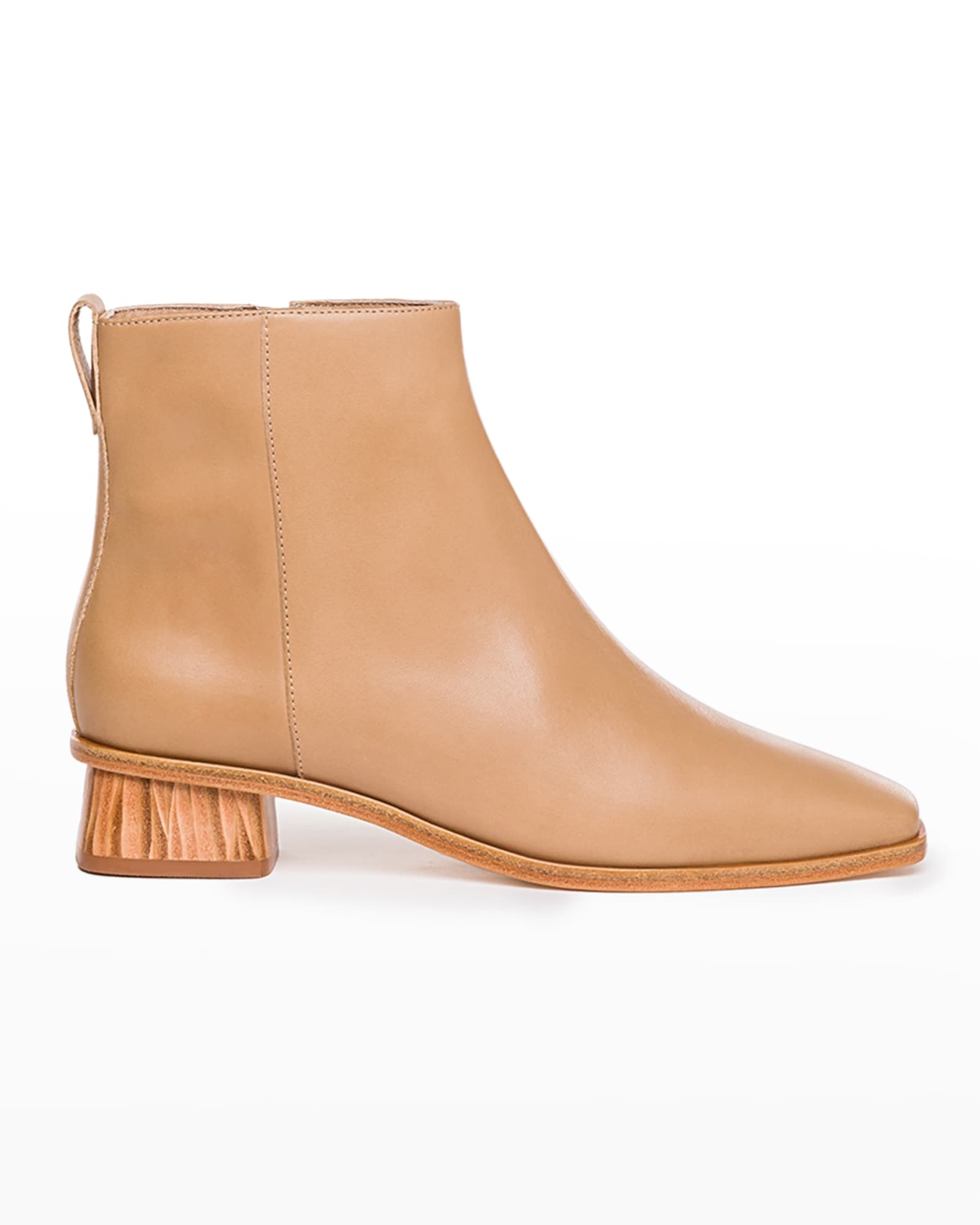 Bernardo Helene Leather Zip Ankle Booties | Neiman Marcus