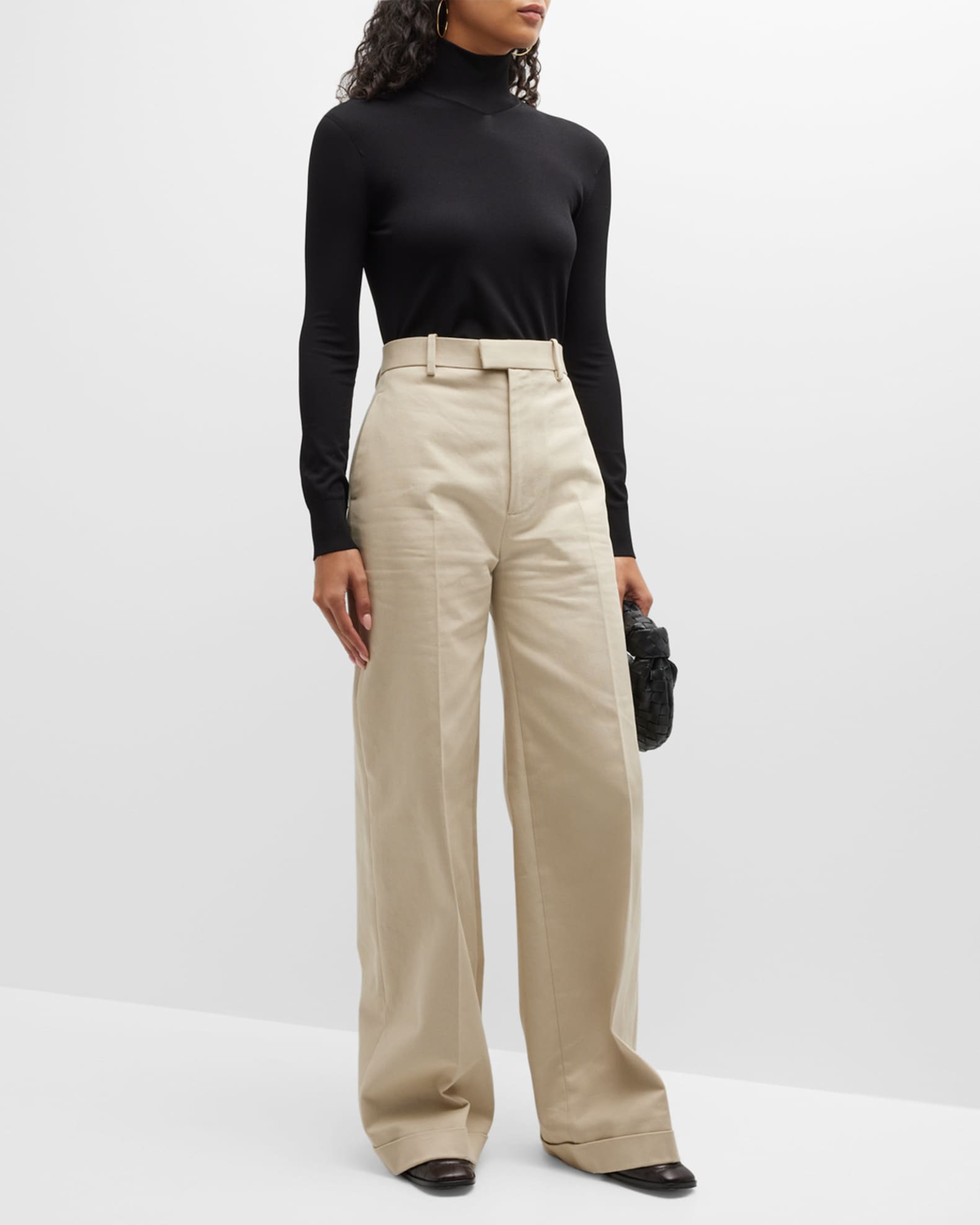 Bottega Veneta Turtleneck Techno-Skin Sweater | Neiman Marcus