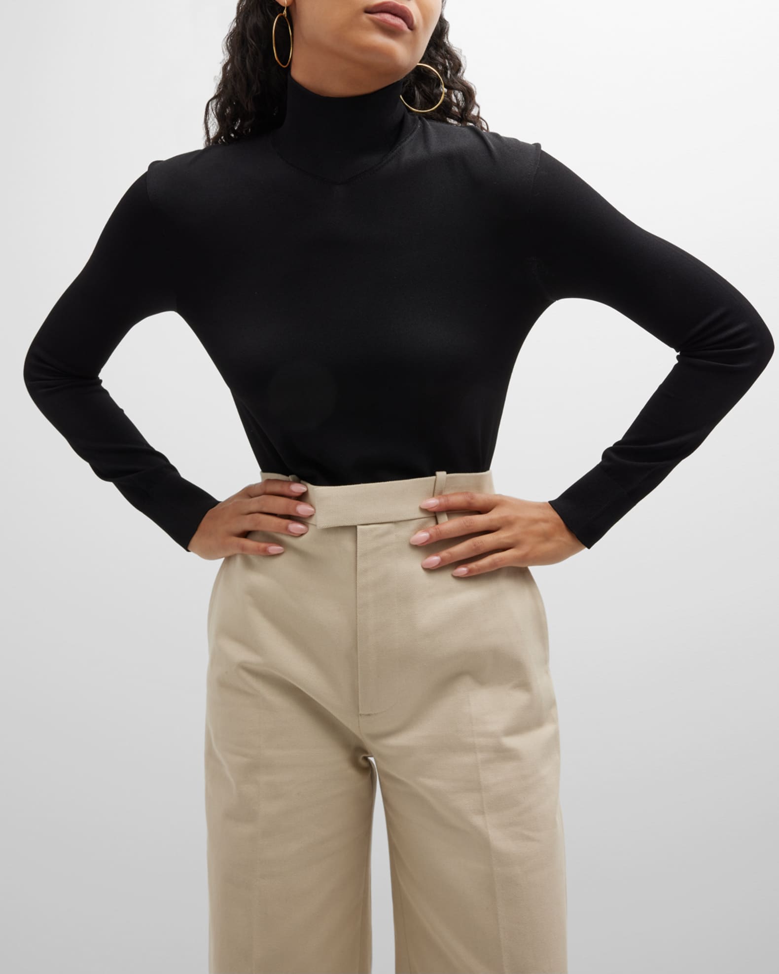 Bottega Veneta Turtleneck Techno-Skin Sweater | Neiman Marcus