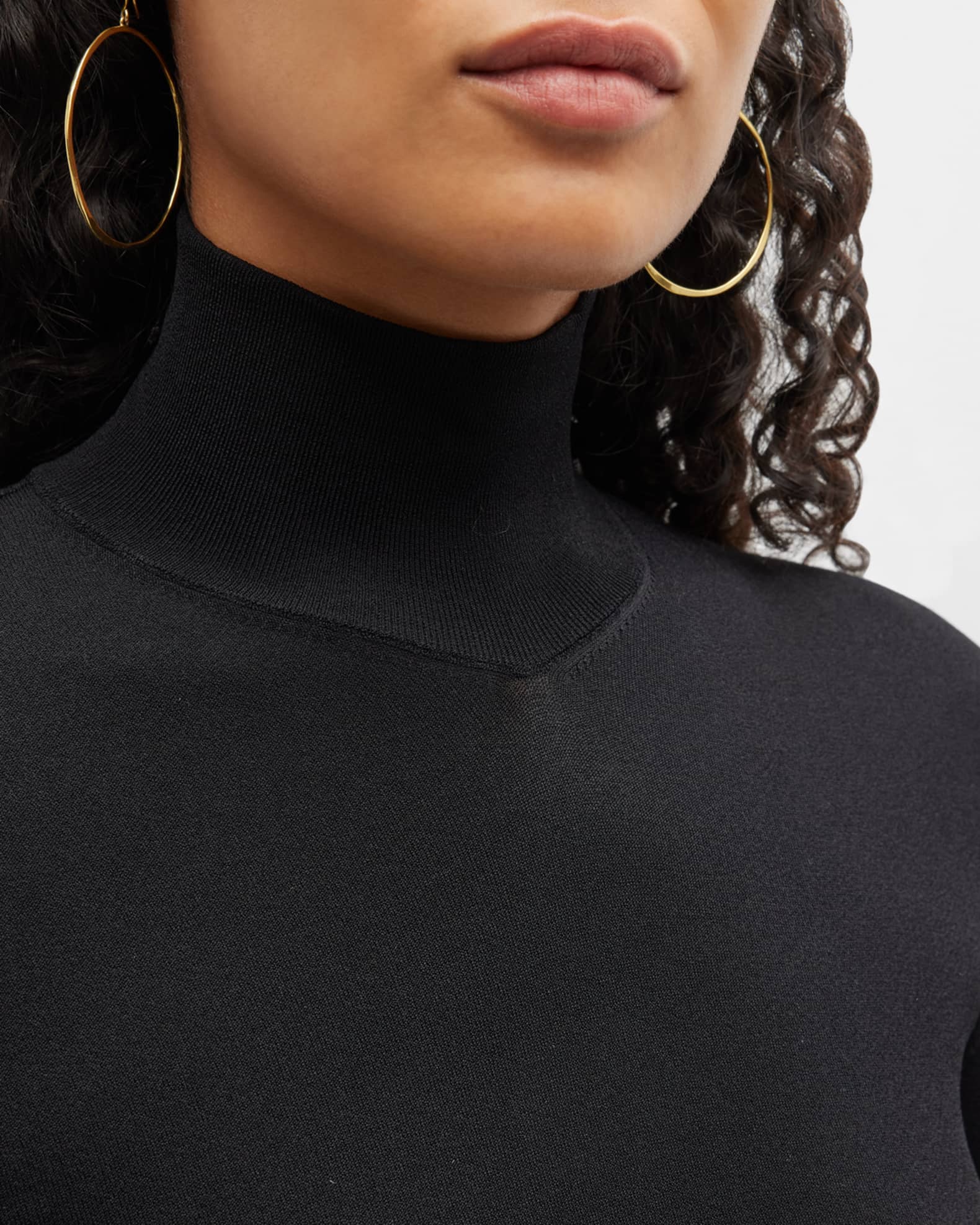 Bottega Veneta Turtleneck Techno-Skin Sweater | Neiman Marcus