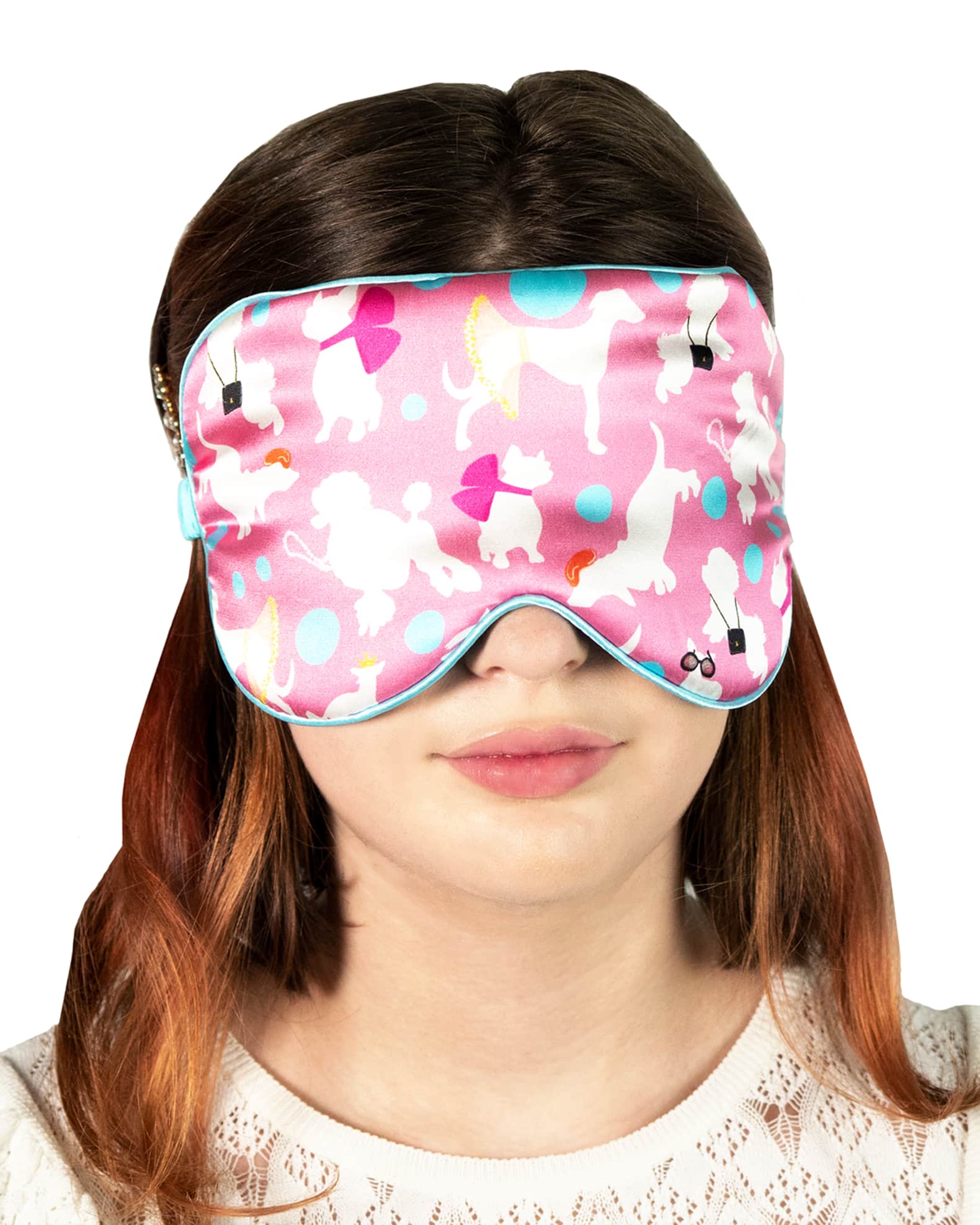 Mila & Such Oversized Dog-Print Eye Mask | Neiman Marcus