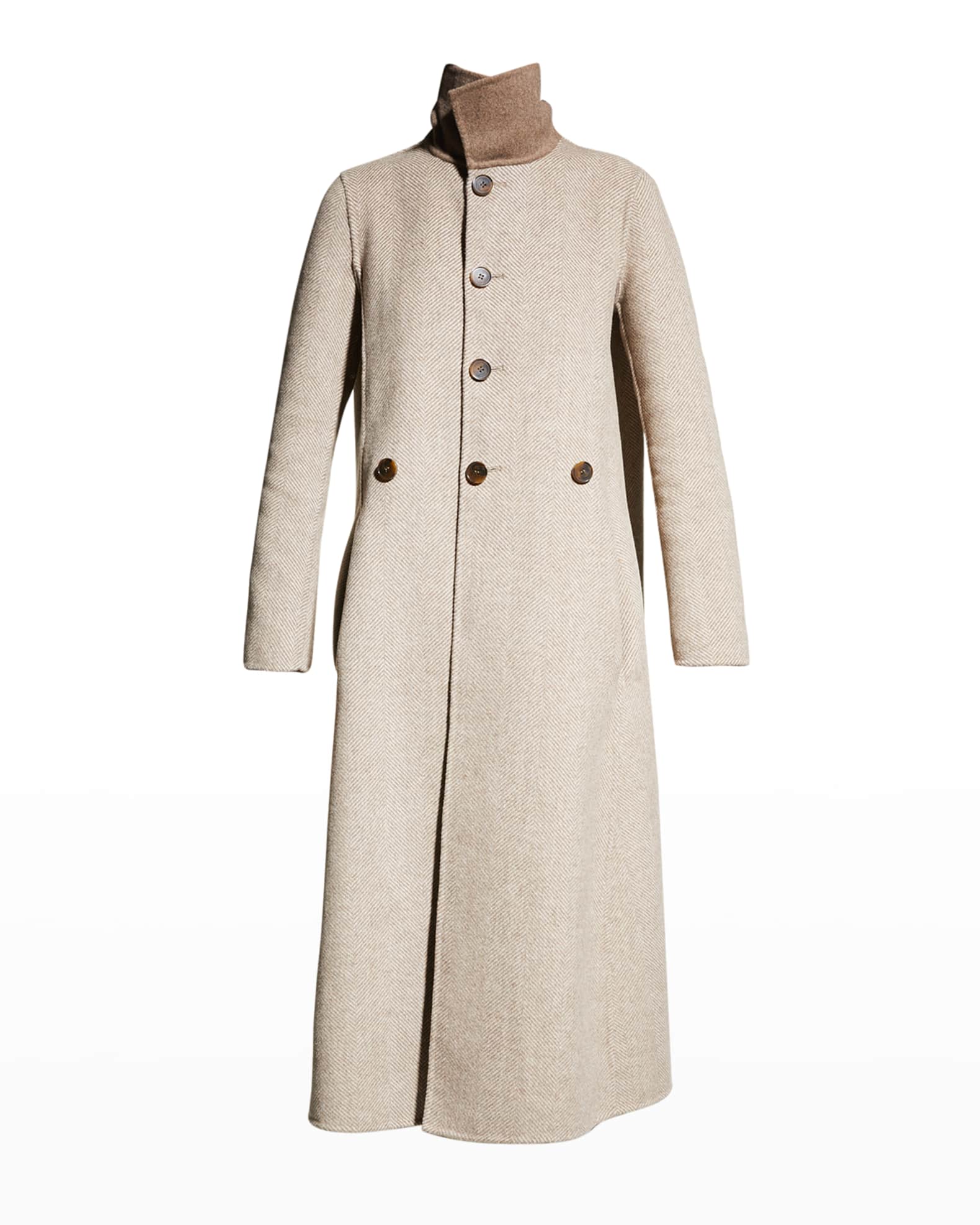 Emporio Armani Wool-Blend Reversible Coat | Neiman Marcus