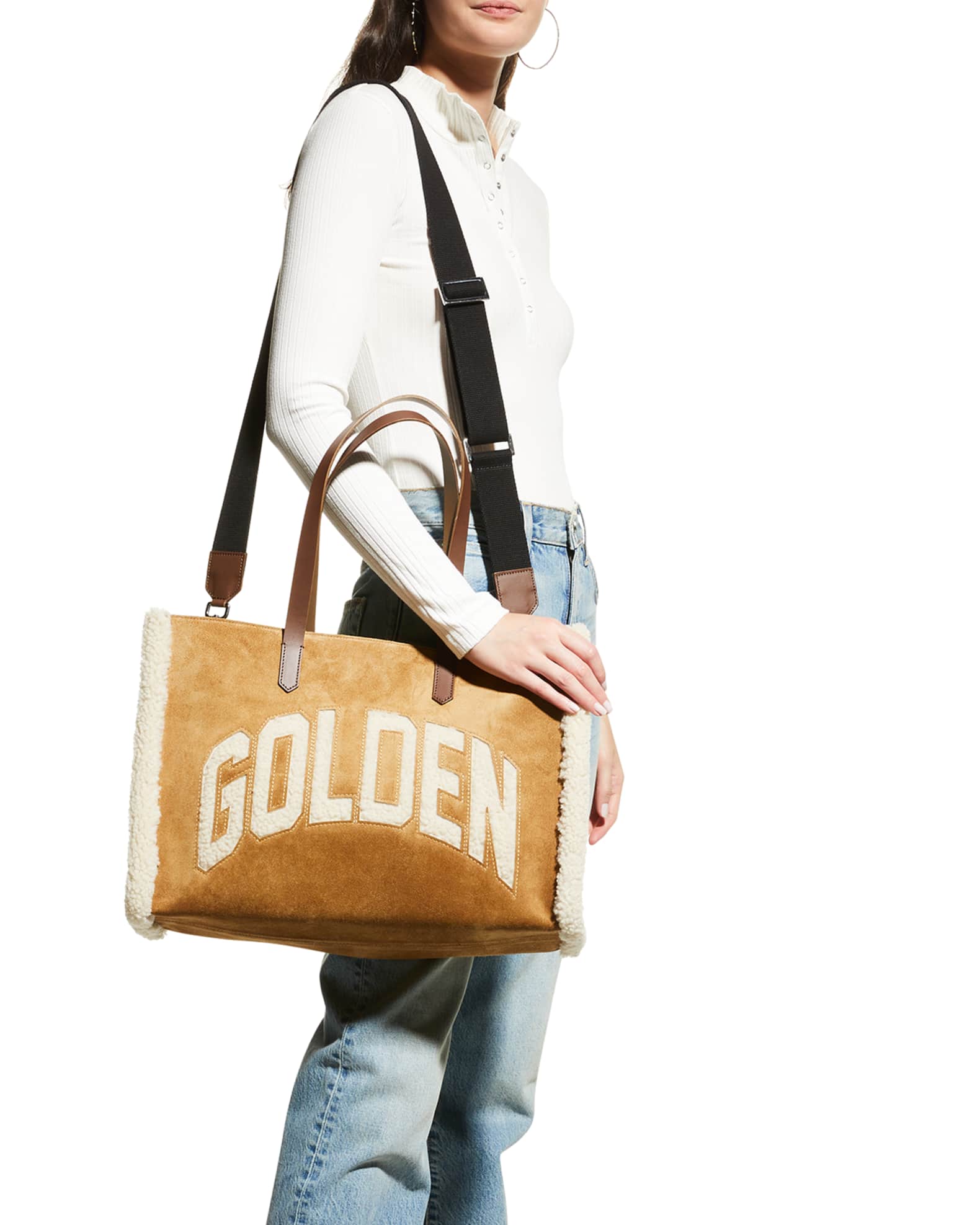 Golden Goose California Golden Shearling Tote Bag | Neiman Marcus