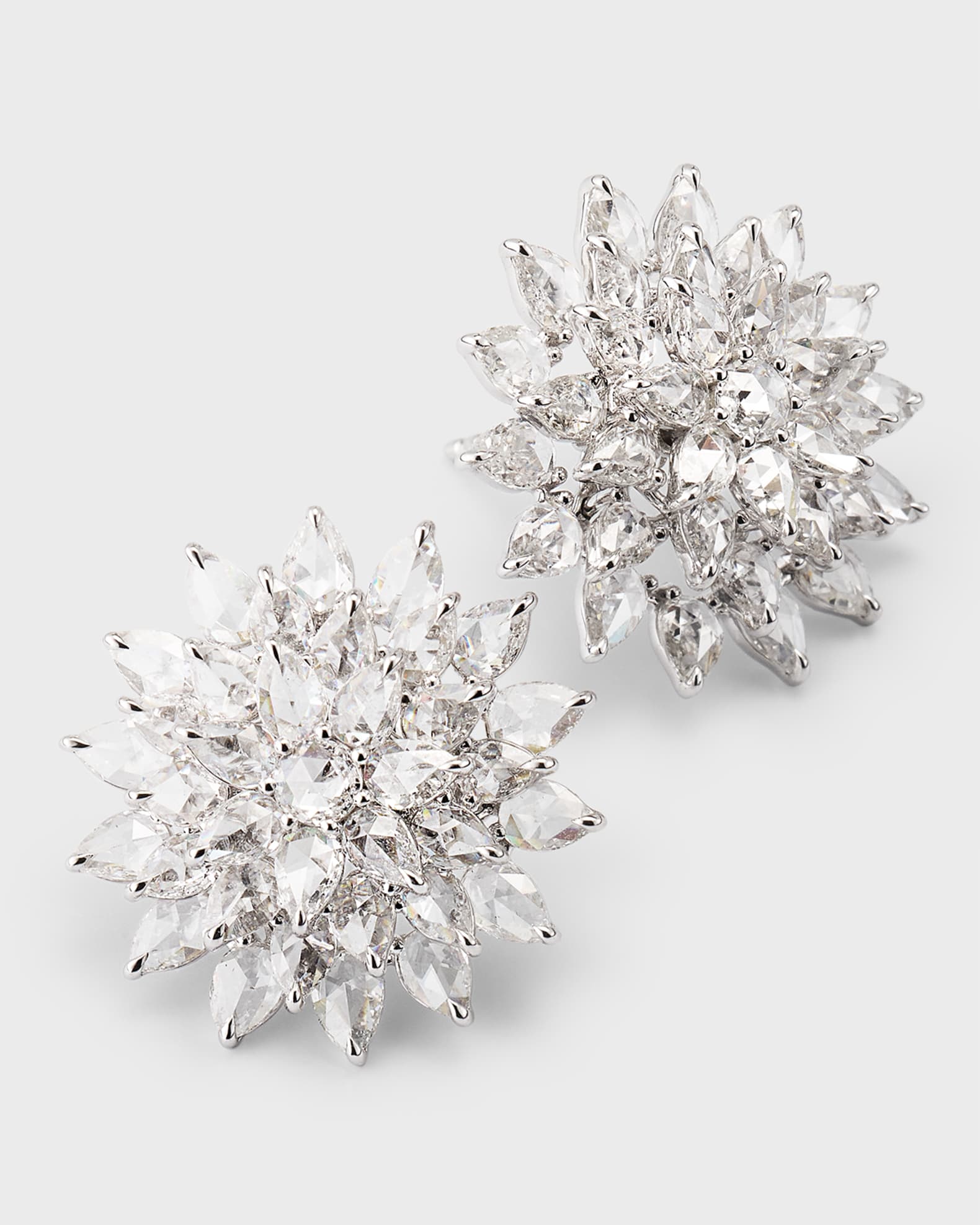 64 Facets Eclat 18K White Gold Spiked Diamond Earrings | Neiman Marcus