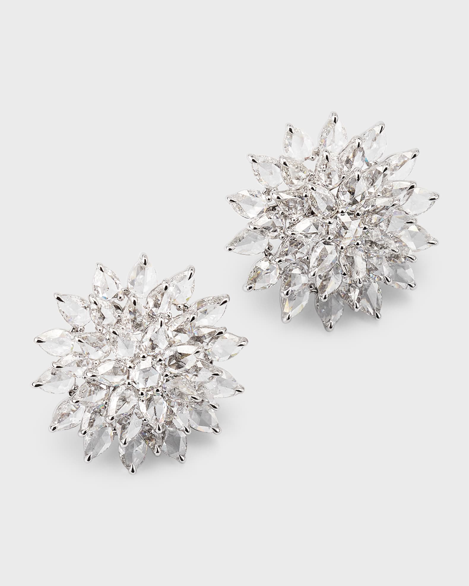 64 Facets Eclat 18K White Gold Spiked Diamond Earrings | Neiman Marcus