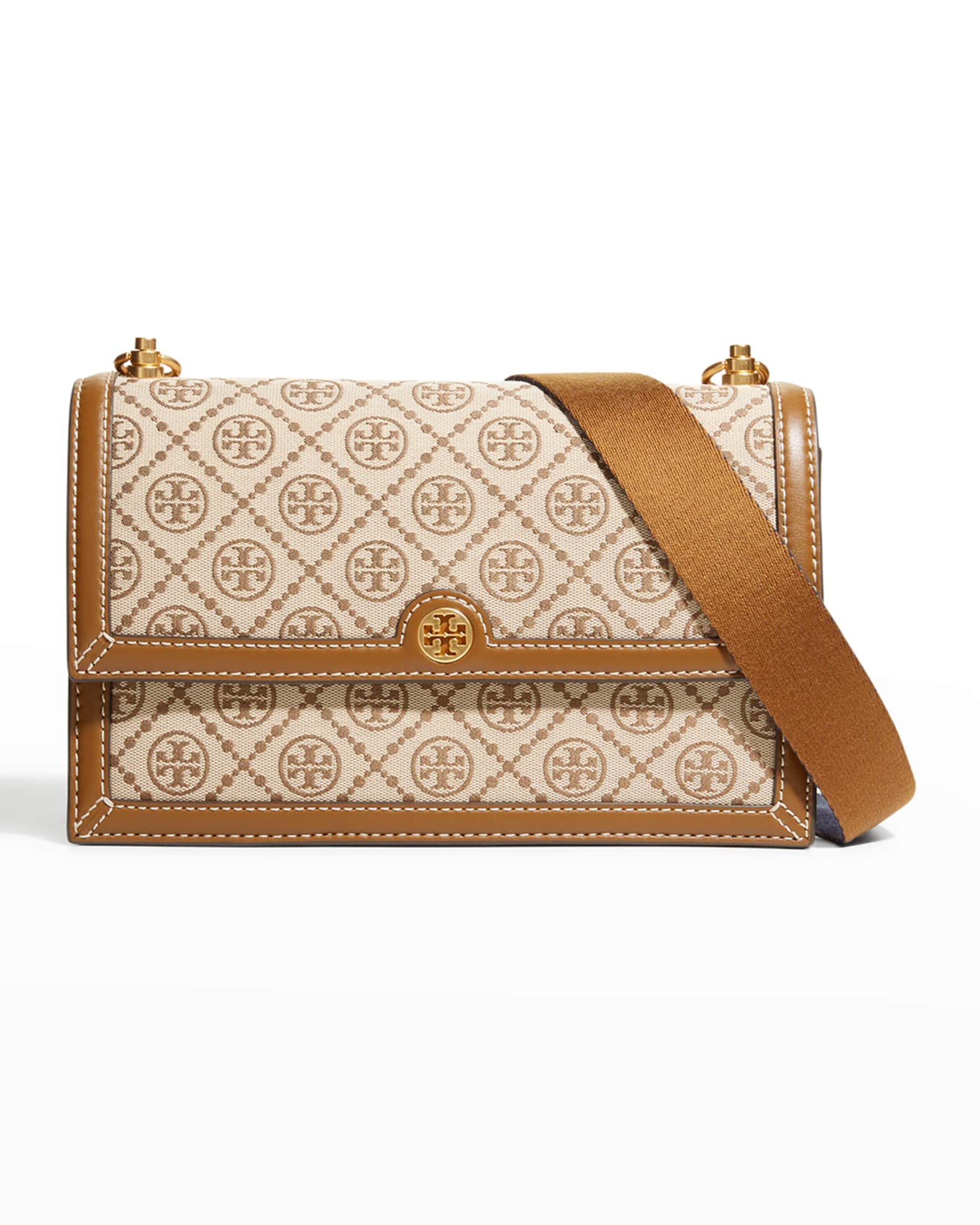 Tory Burch T Monogram Jacquard Shoulder Bag | Neiman Marcus