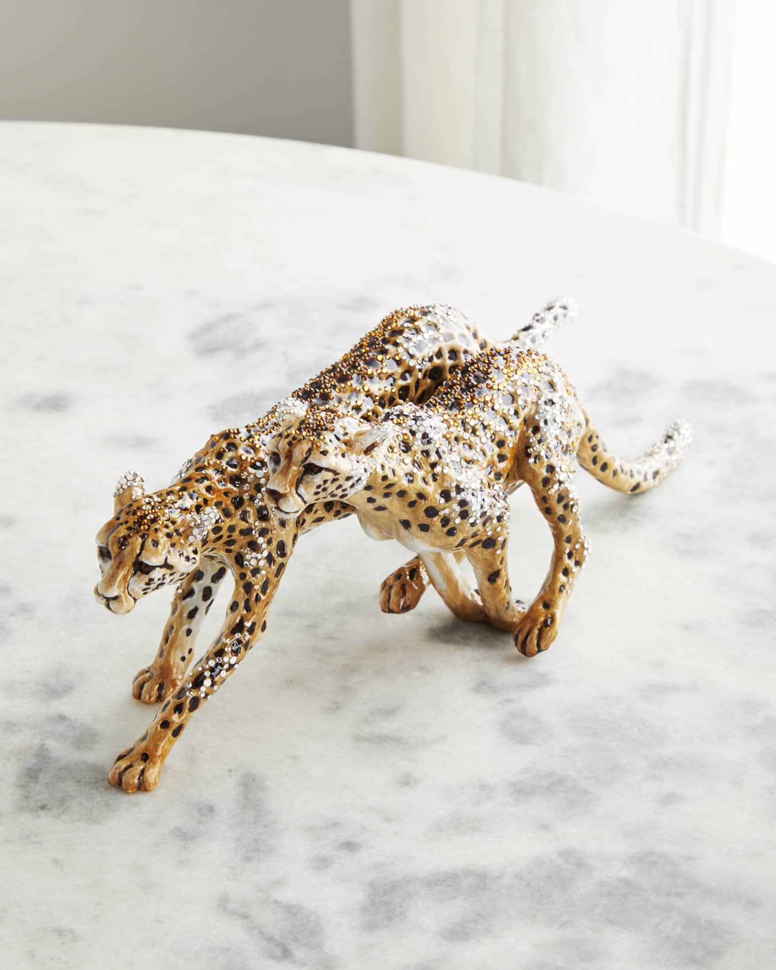Jay Strongwater Running Cheetahs Figurine | Neiman Marcus