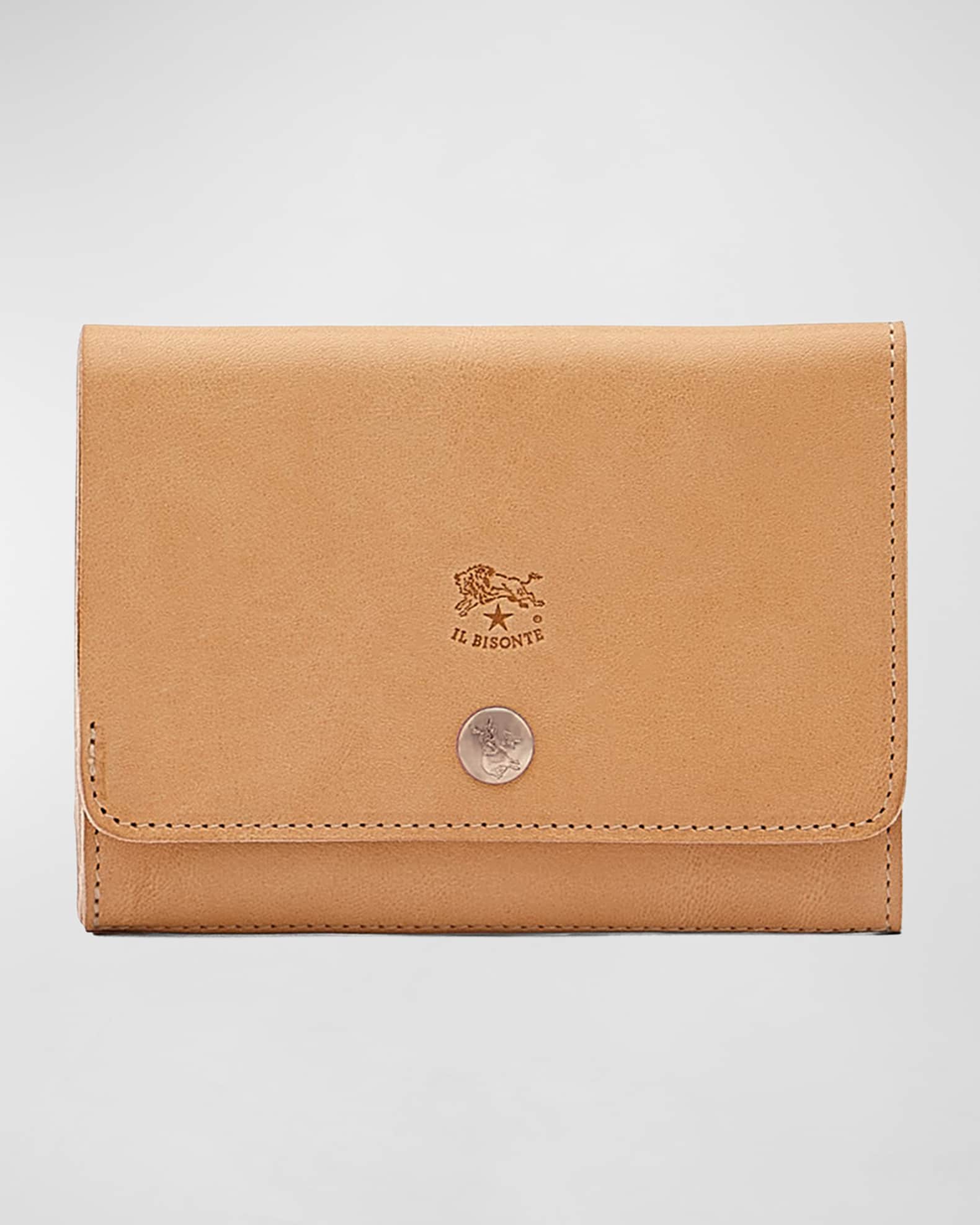 Il Bisonte Unisex Leather Snap Wallet | Neiman Marcus