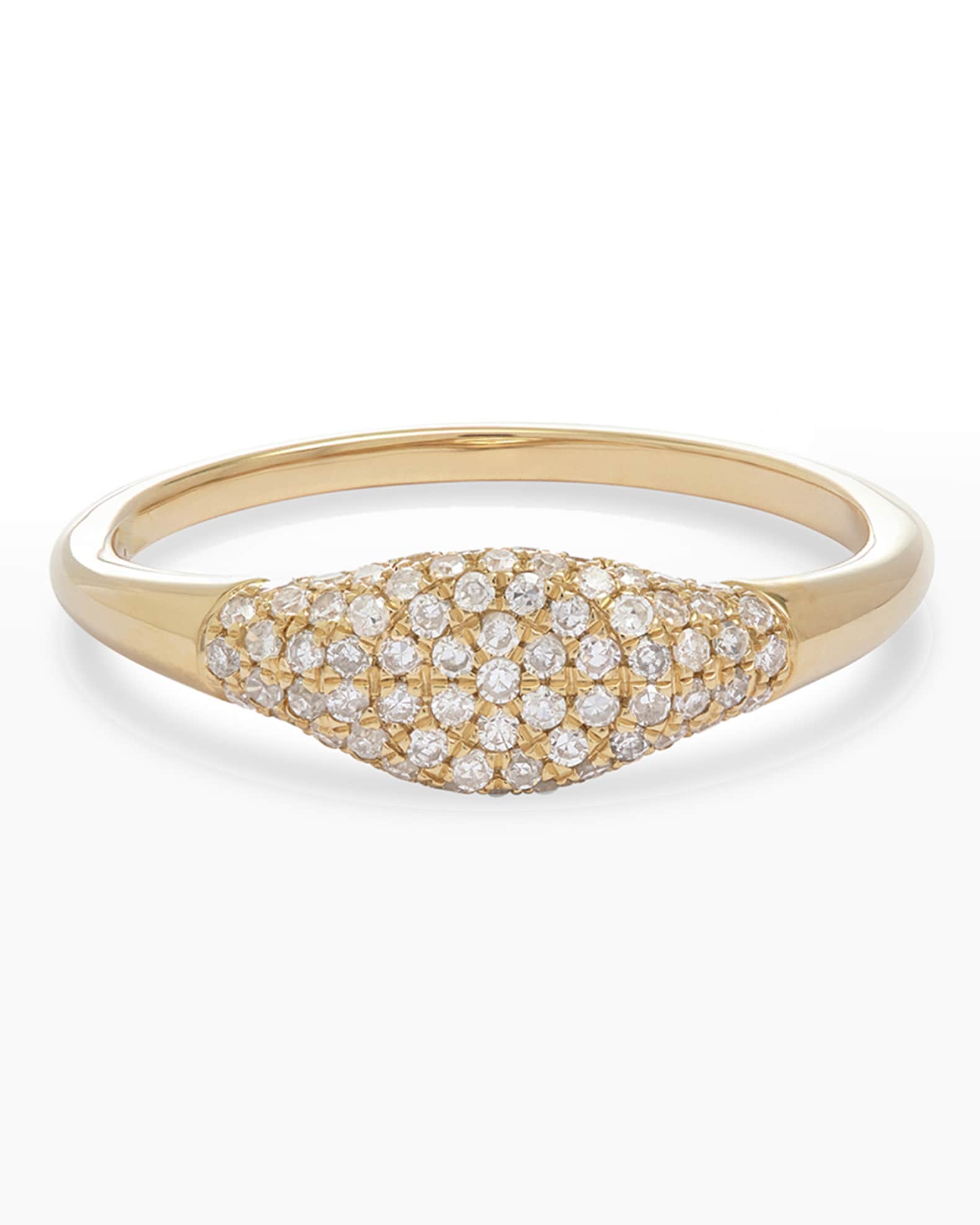 STONE AND STRAND Sparkle Mini Signet Ring, Size 3-5 | Neiman Marcus