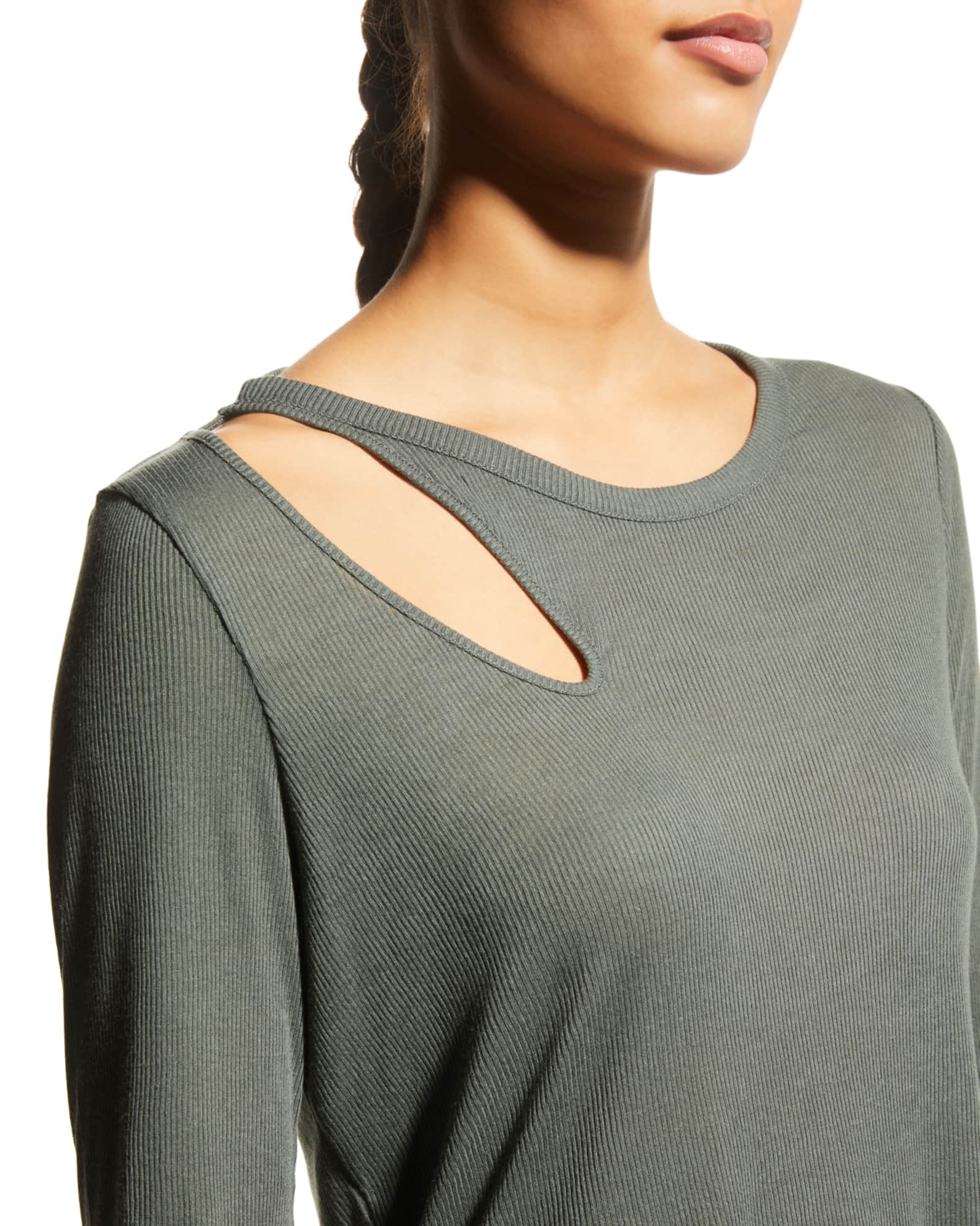 Alo Yoga Peak Ribbed Long-Sleeve Top | Neiman Marcus