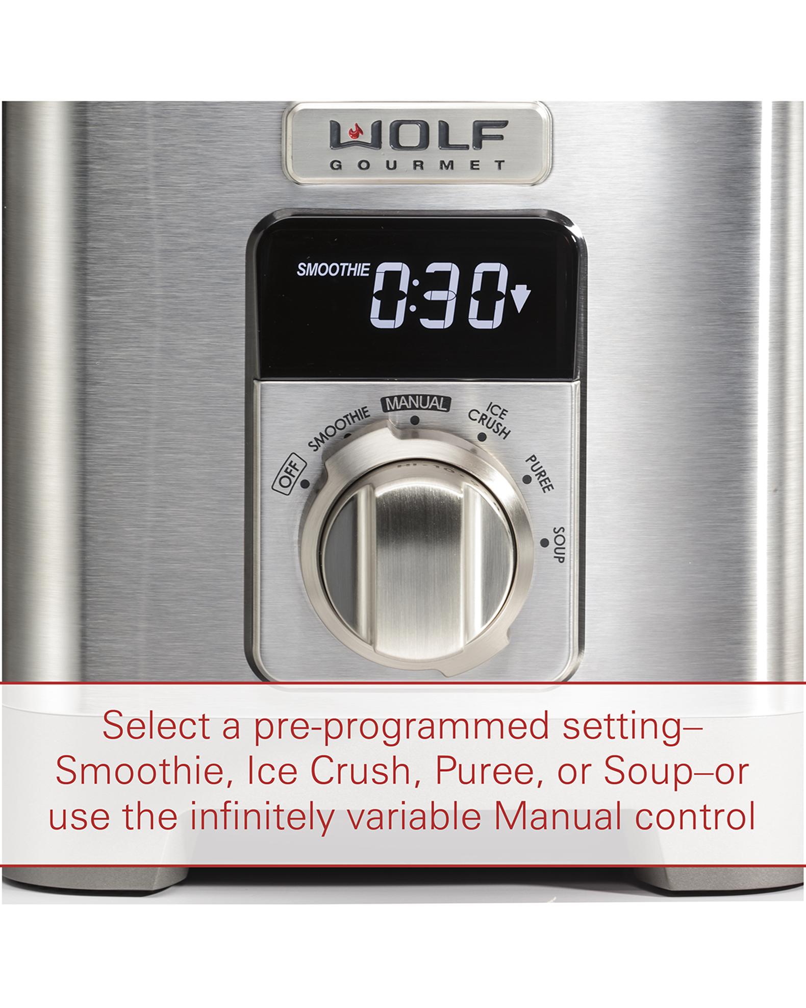 Wolf Gourmet High-Performance Blender with Stainless Steel Knob ...