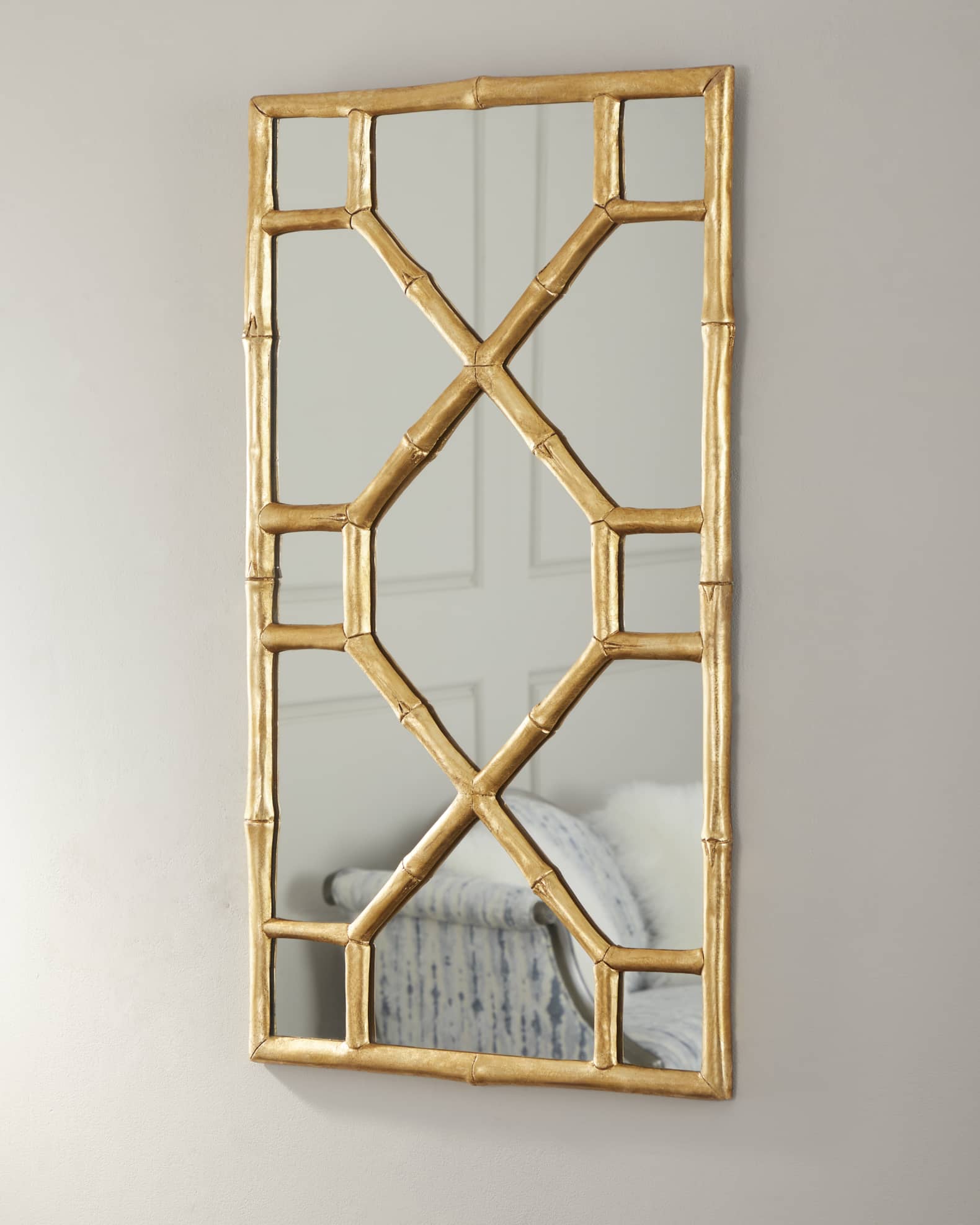 Mirrored Bamboo Wall Decor - 44" | Neiman Marcus