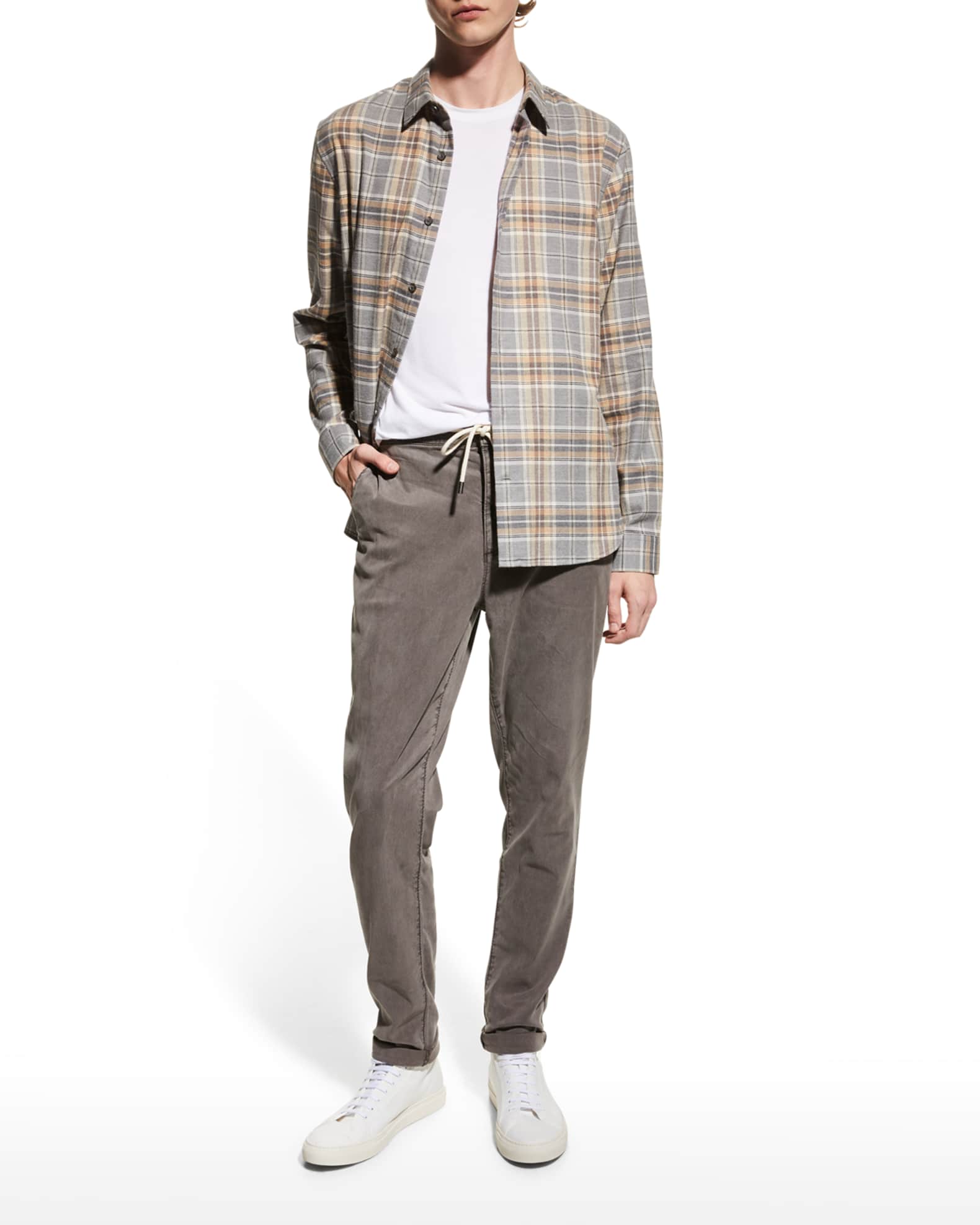 PAIGE Men's Fraser Stretch Twill Cuffed Pants | Neiman Marcus
