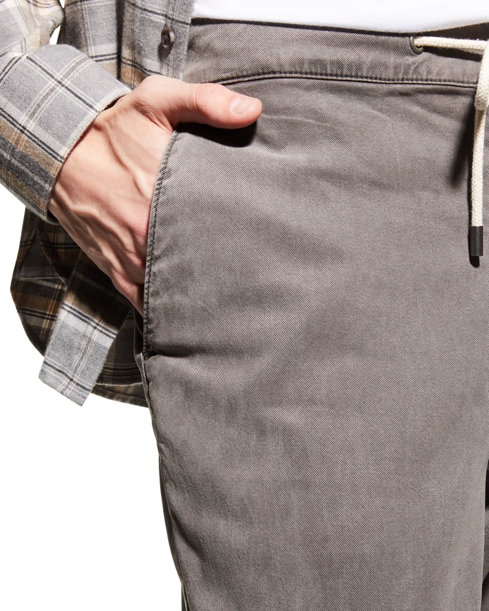 PAIGE Men's Fraser Stretch Twill Cuffed Pants | Neiman Marcus