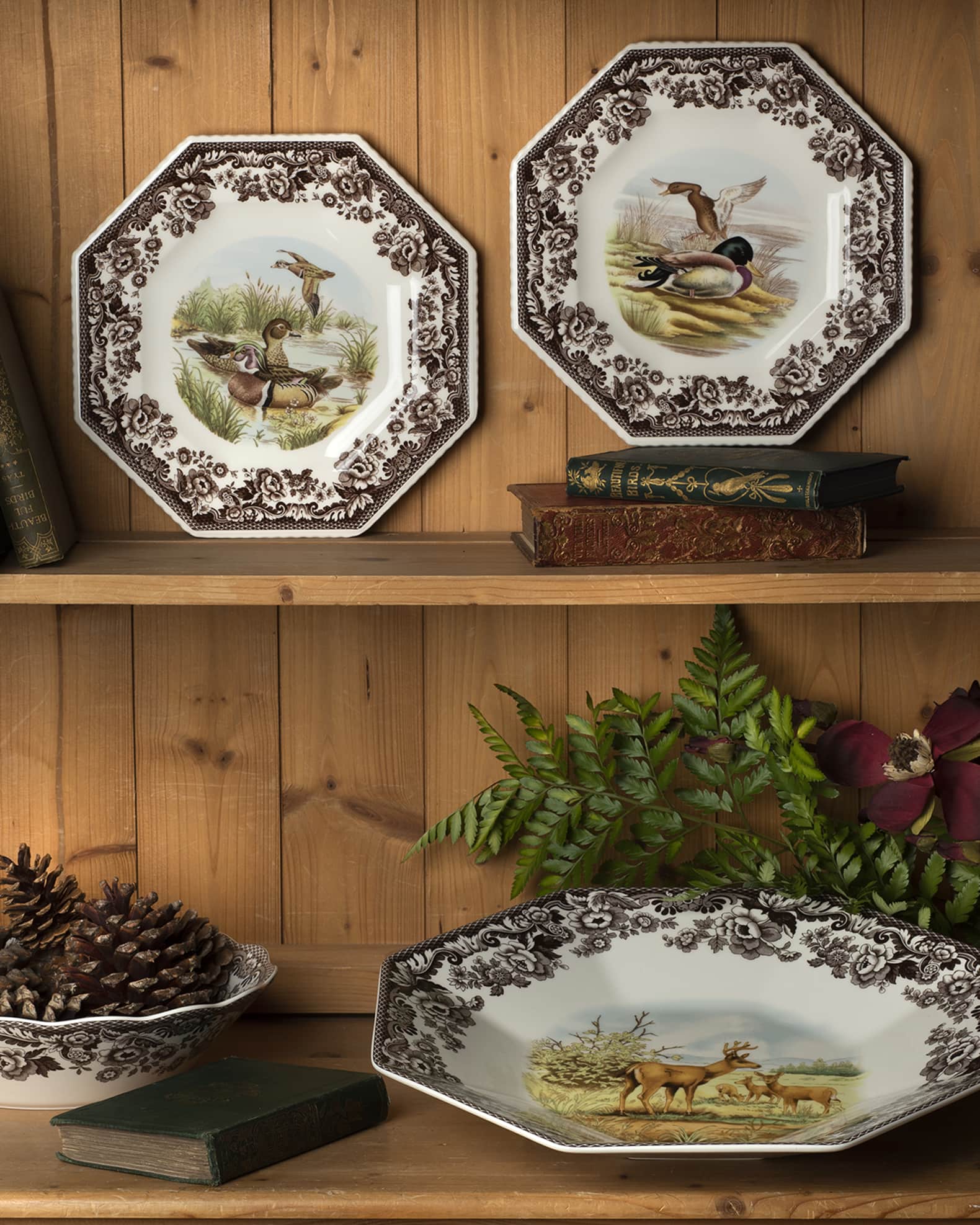 Spode Pheasant Devonia Tray, 14" | Neiman Marcus