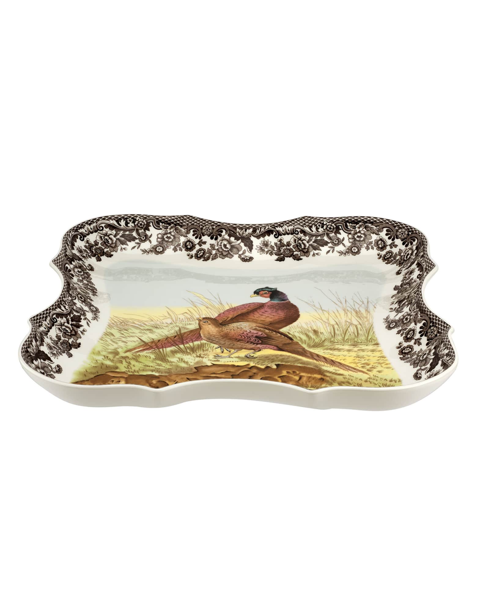 Spode Pheasant Devonia Tray, 14" | Neiman Marcus