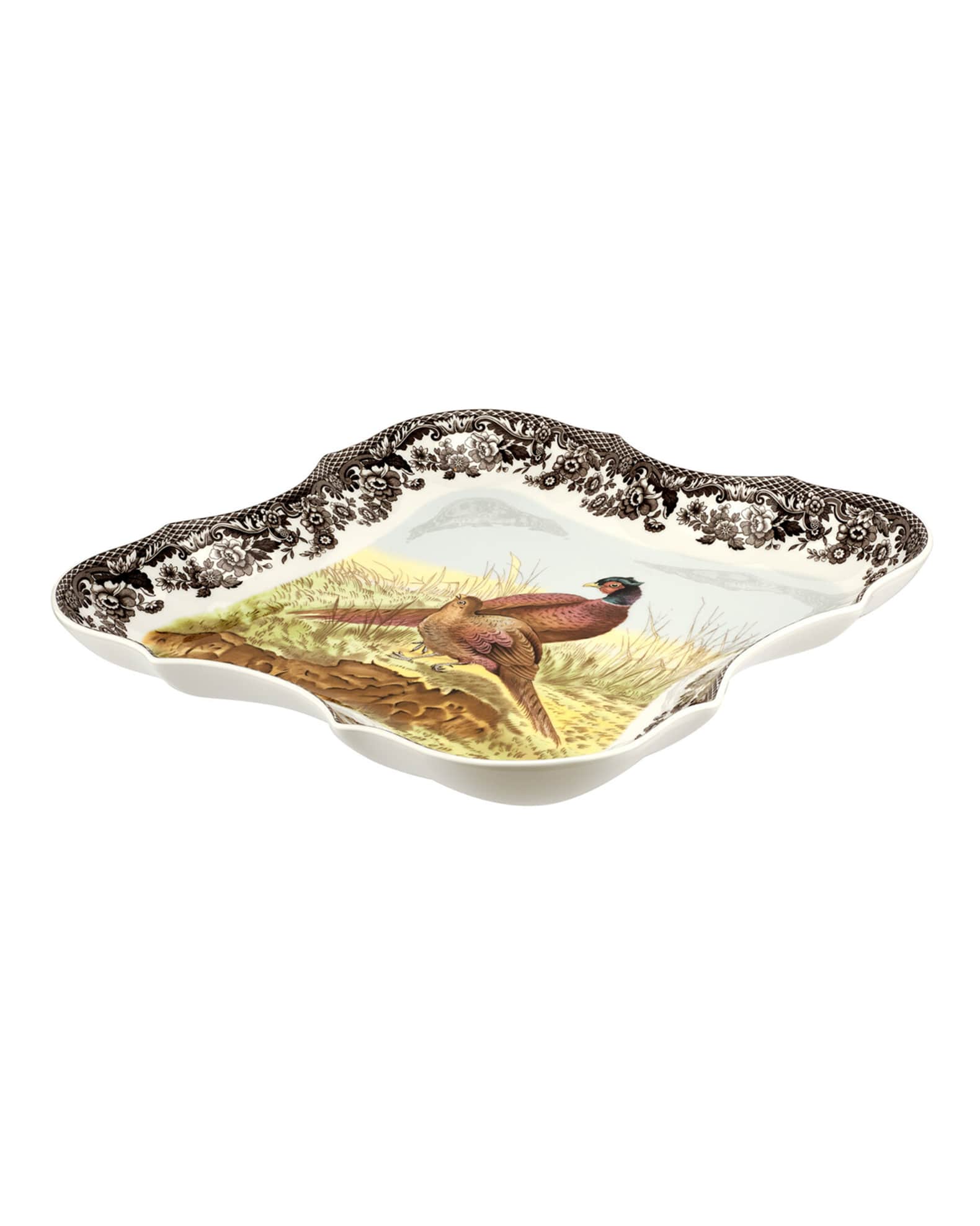 Spode Pheasant Devonia Tray, 14" | Neiman Marcus