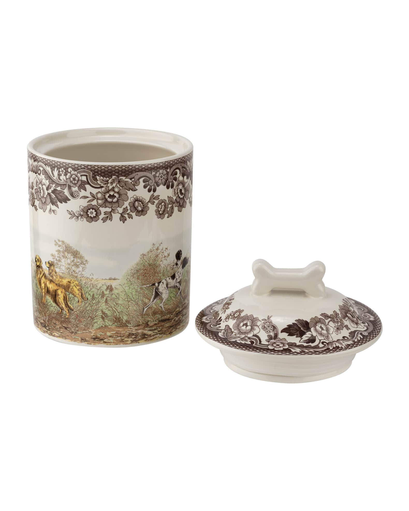 Spode Woodland Dogs Treat Jar | Neiman Marcus