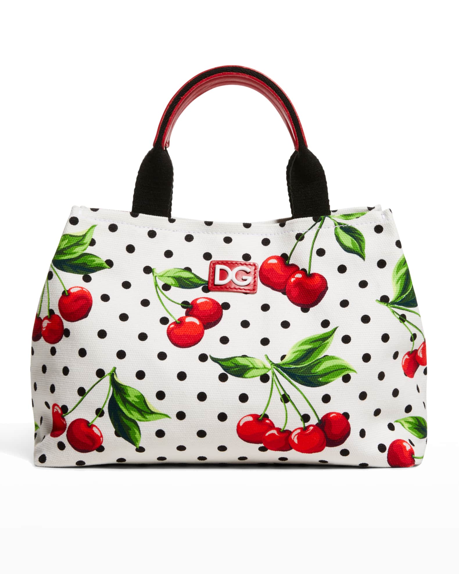 Dolce&Gabbana Polka-Dot Cherry Tote Bag | Neiman Marcus