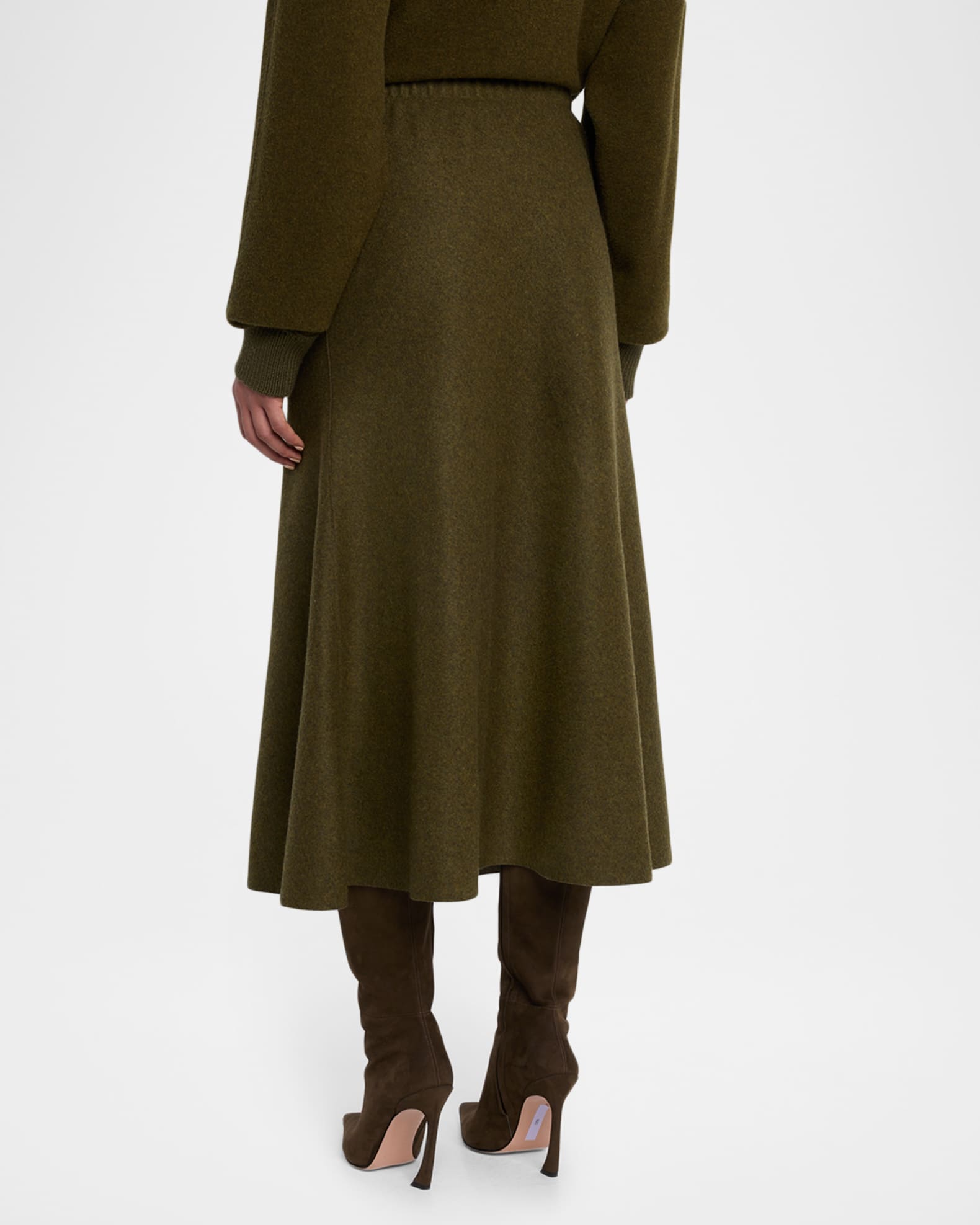 Lafayette 148 New York Sibel Reversible Wool-Cashmere Skirt | Neiman Marcus