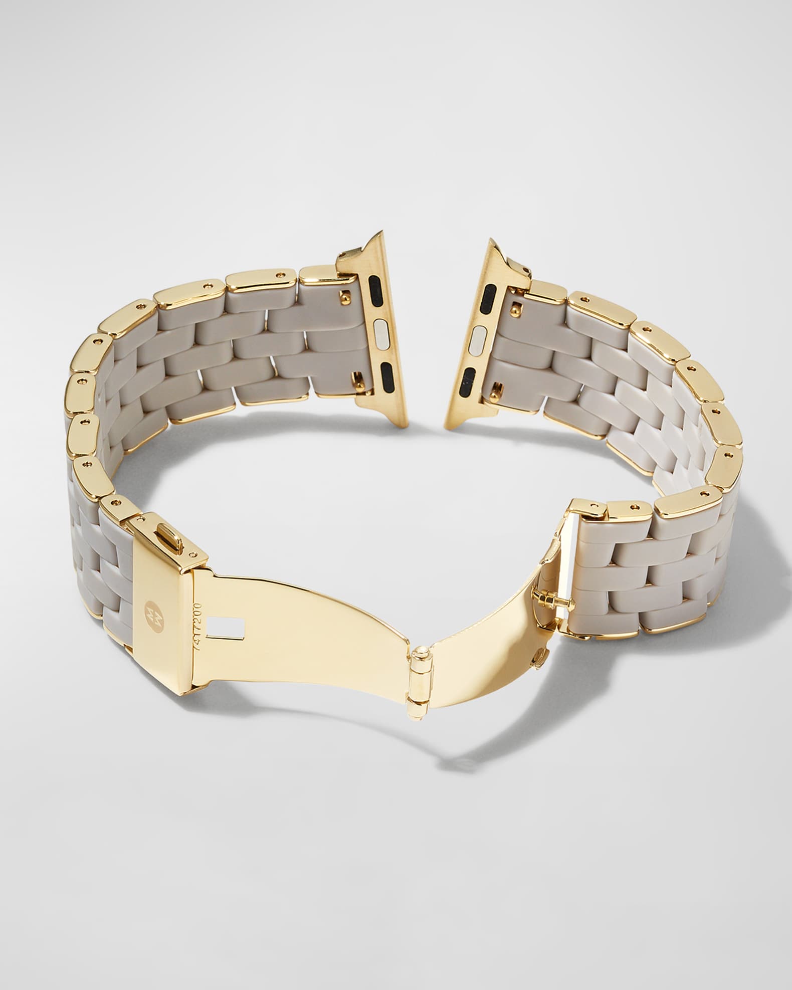 MICHELE Five-Link Silicone-Wrapped Bracelet Band for Apple Watch, Wheat ...