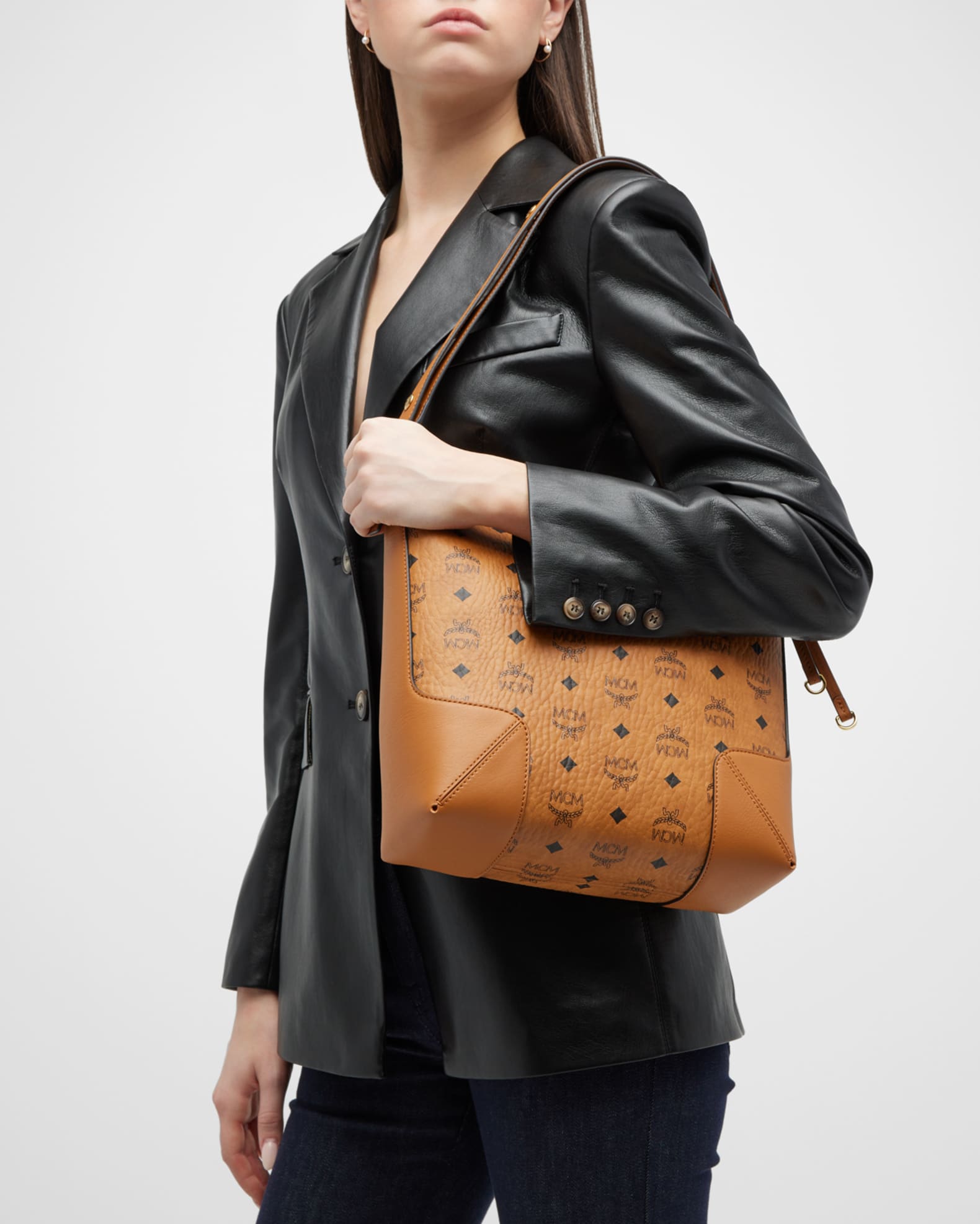 MCM Klara Medium Coated Visetos Hobo Bag | Neiman Marcus