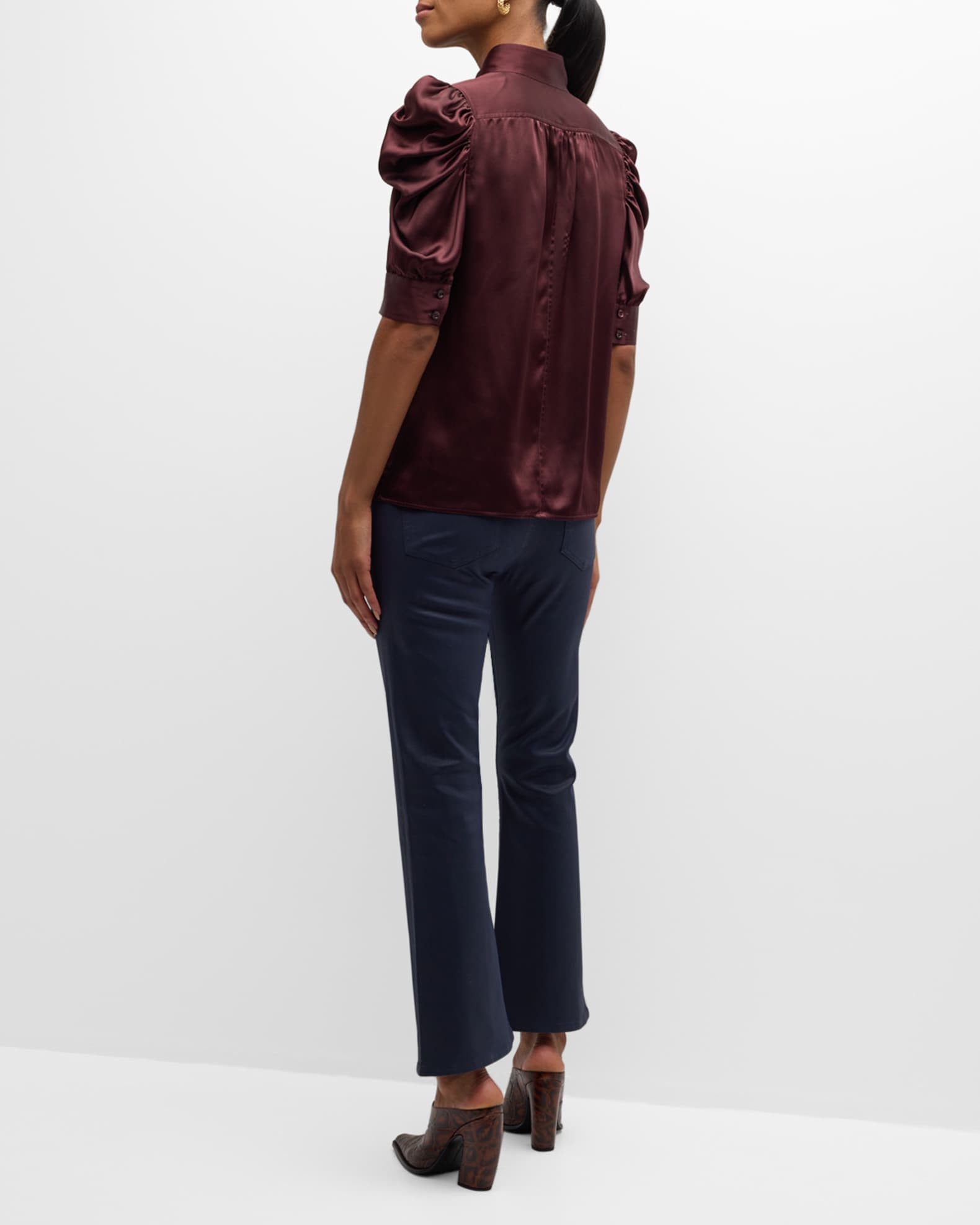 FRAME Le Crop Mini Boot Coated Jeans | Neiman Marcus