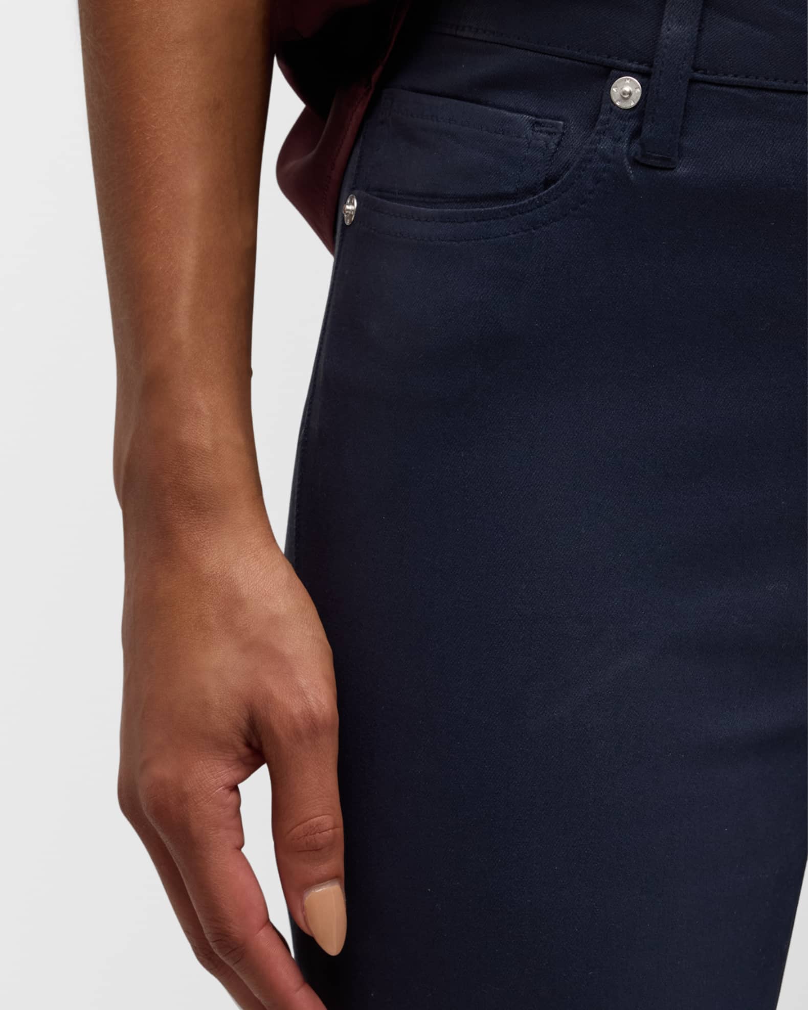 FRAME Le Crop Mini Boot Coated Jeans | Neiman Marcus