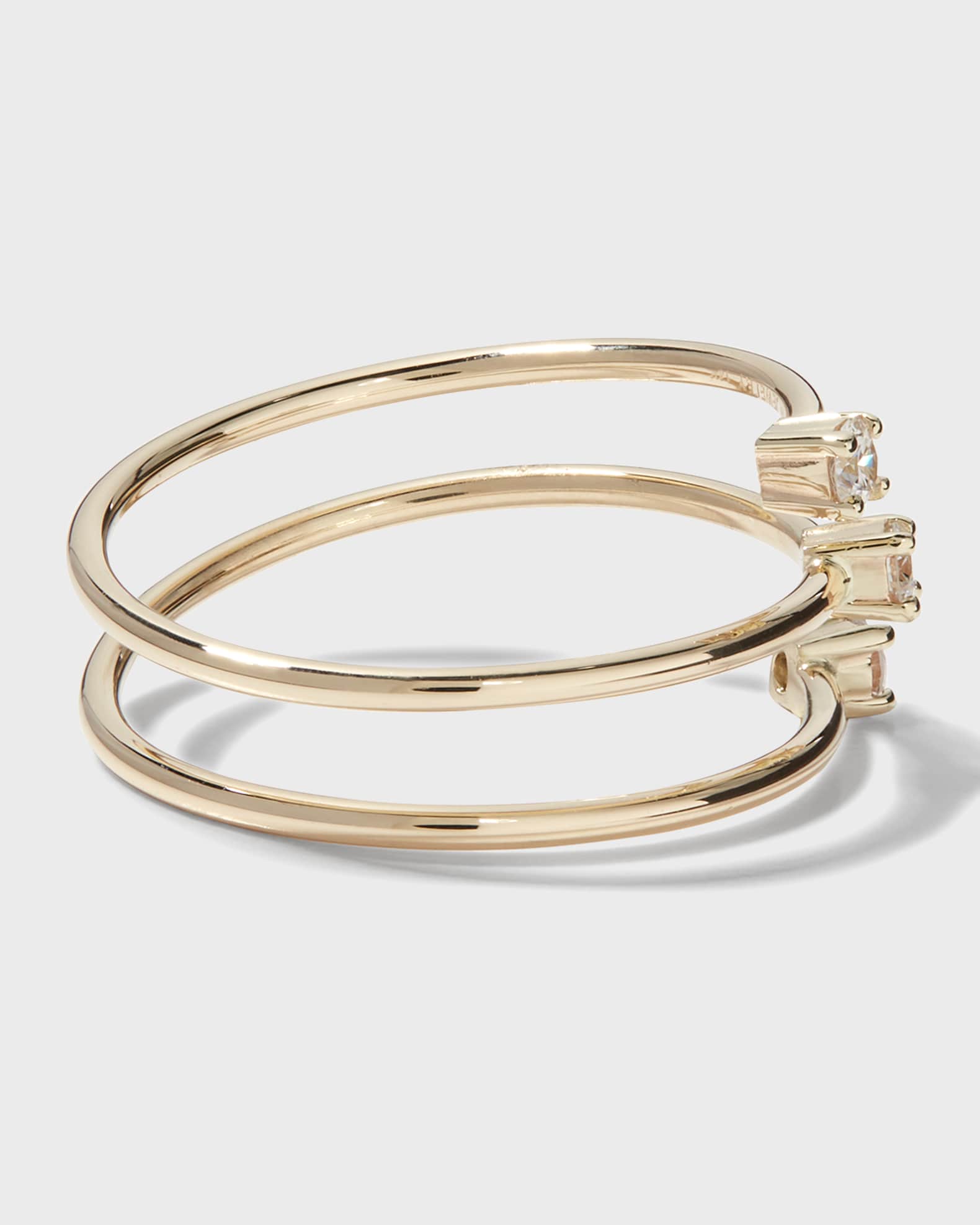 LANA 14k Triple Diamond Wrap Ring | Neiman Marcus