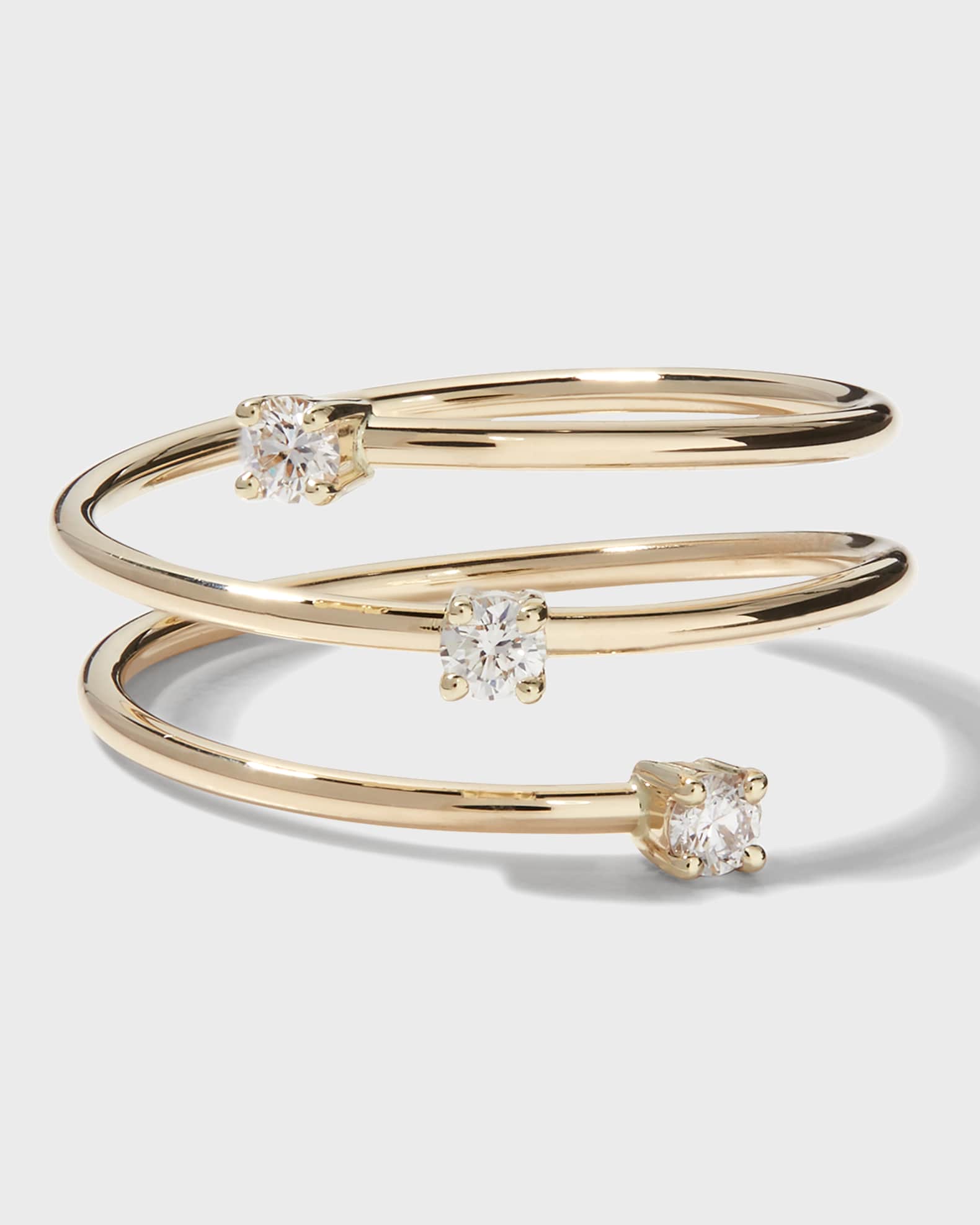 LANA 14k Triple Diamond Wrap Ring | Neiman Marcus