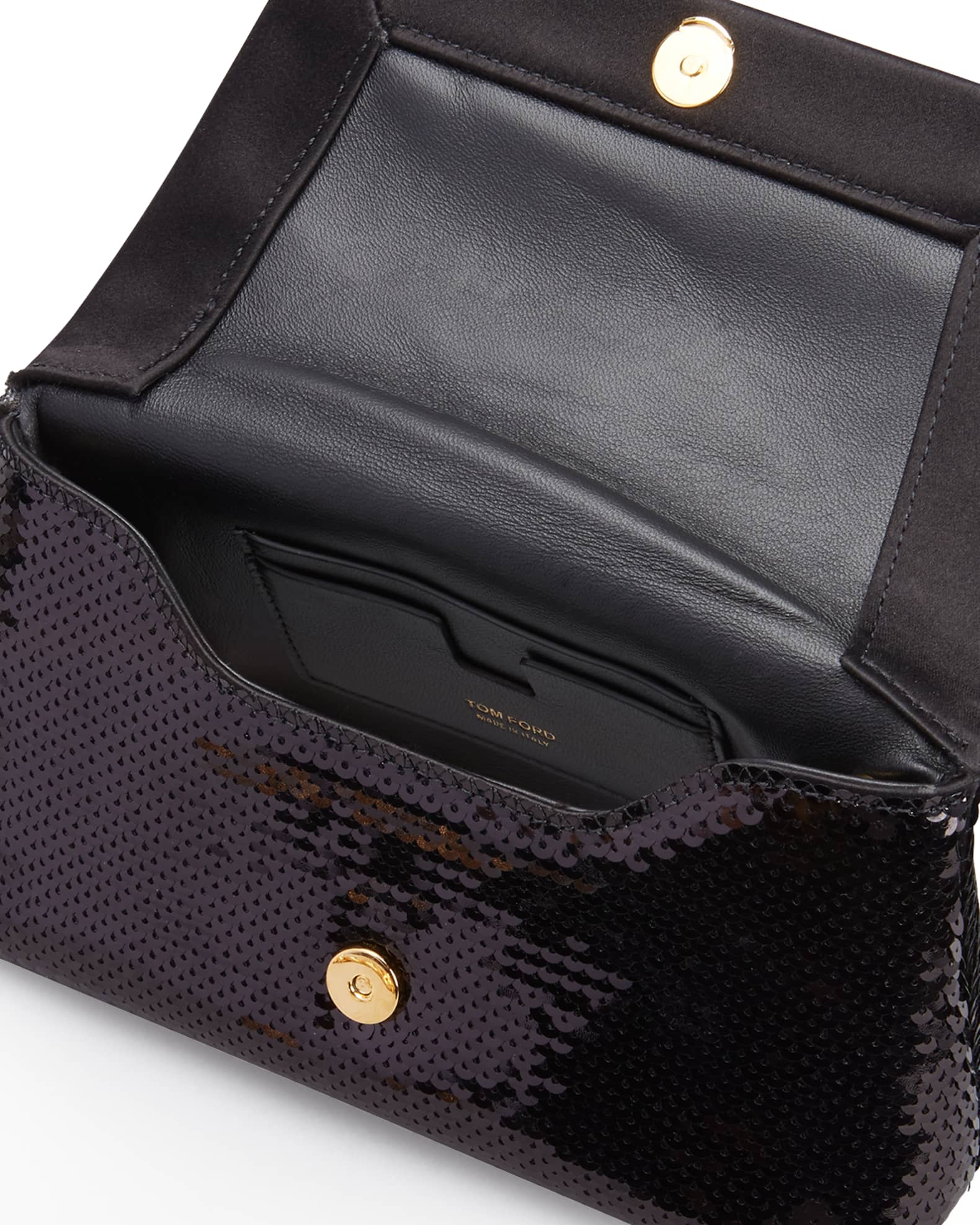 TOM FORD Label Mini Sequin Chain Shoulder Bag | Neiman Marcus